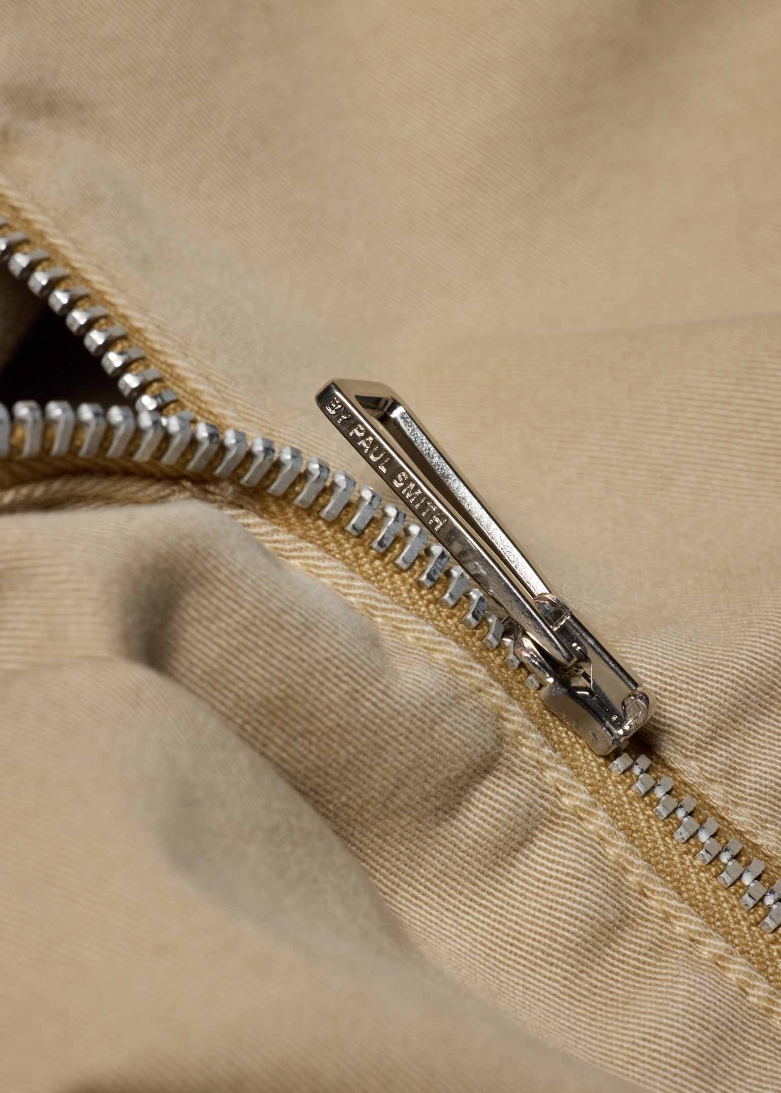 Men's Washed Tan Cotton-Twill Coach Jacket