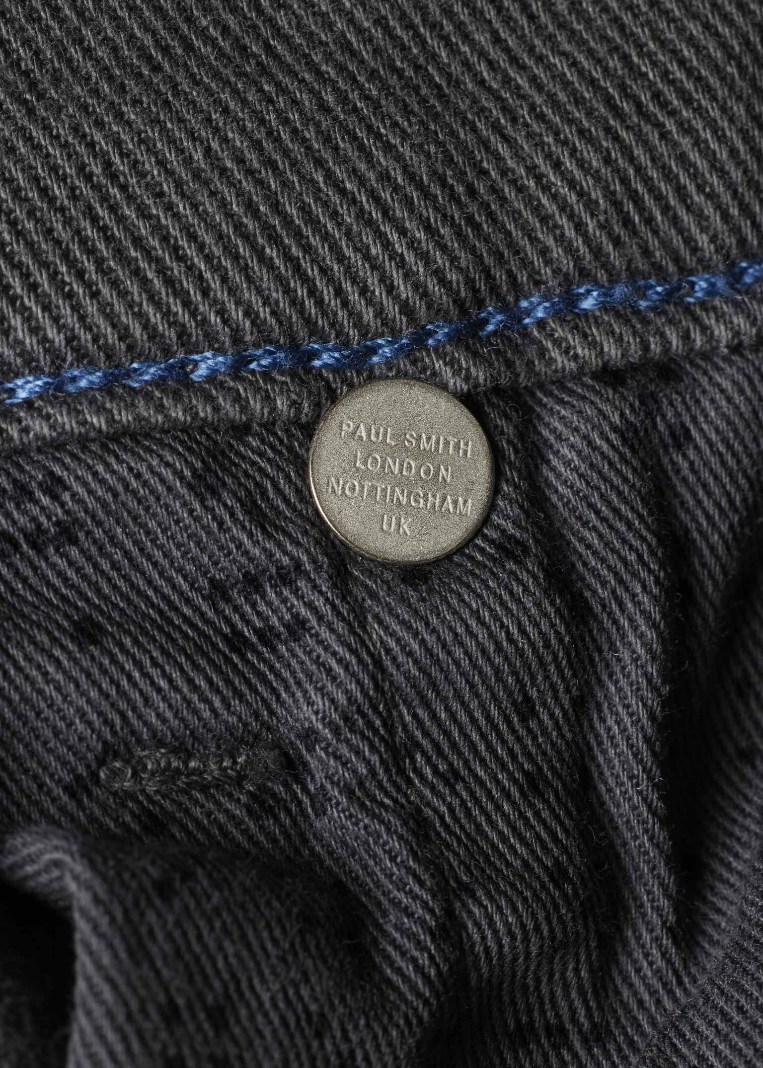 Men's Tapered-Fit Grey Garment-Dyed Organic Cotton-Stretch Jeans