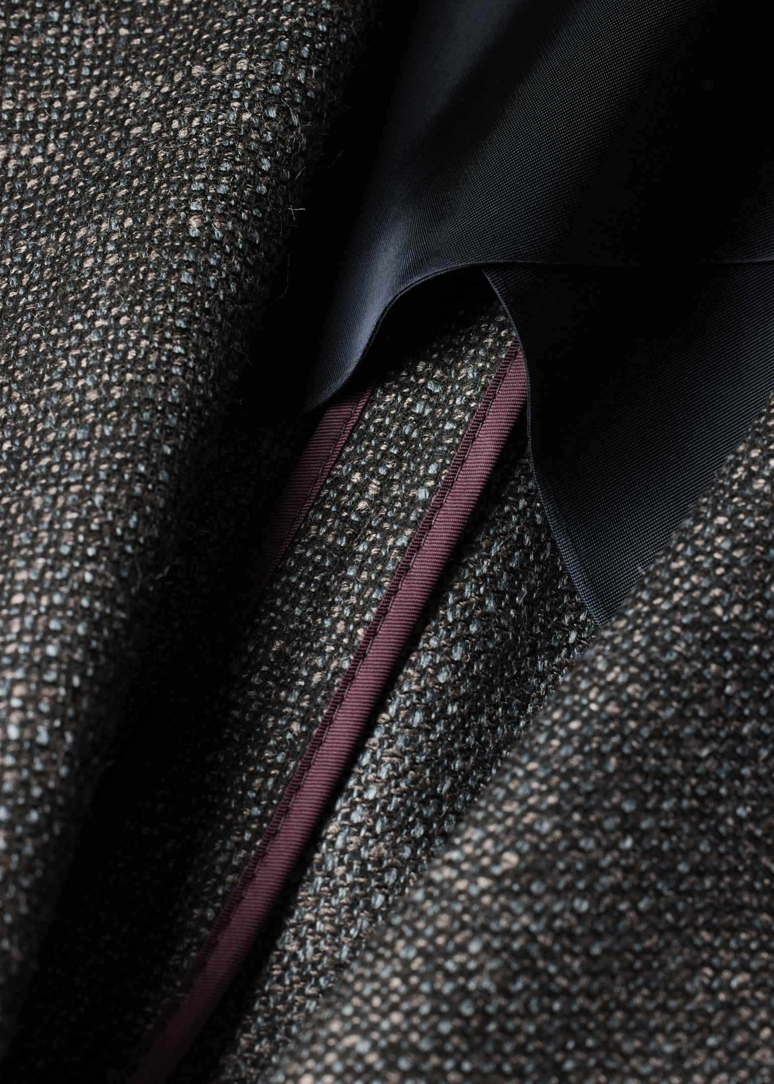 Men's Grey Wool-Silk Buggy-Lined Blazer