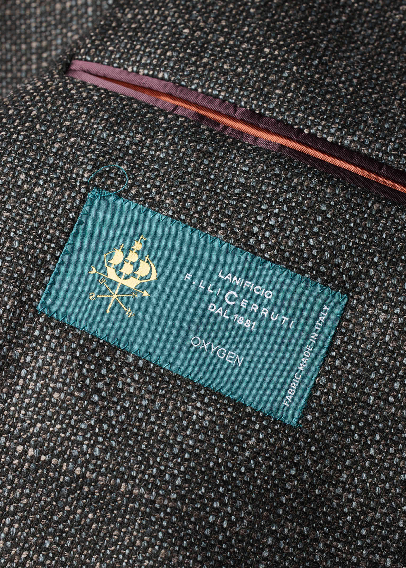 Men's Grey Wool-Silk Buggy-Lined Blazer