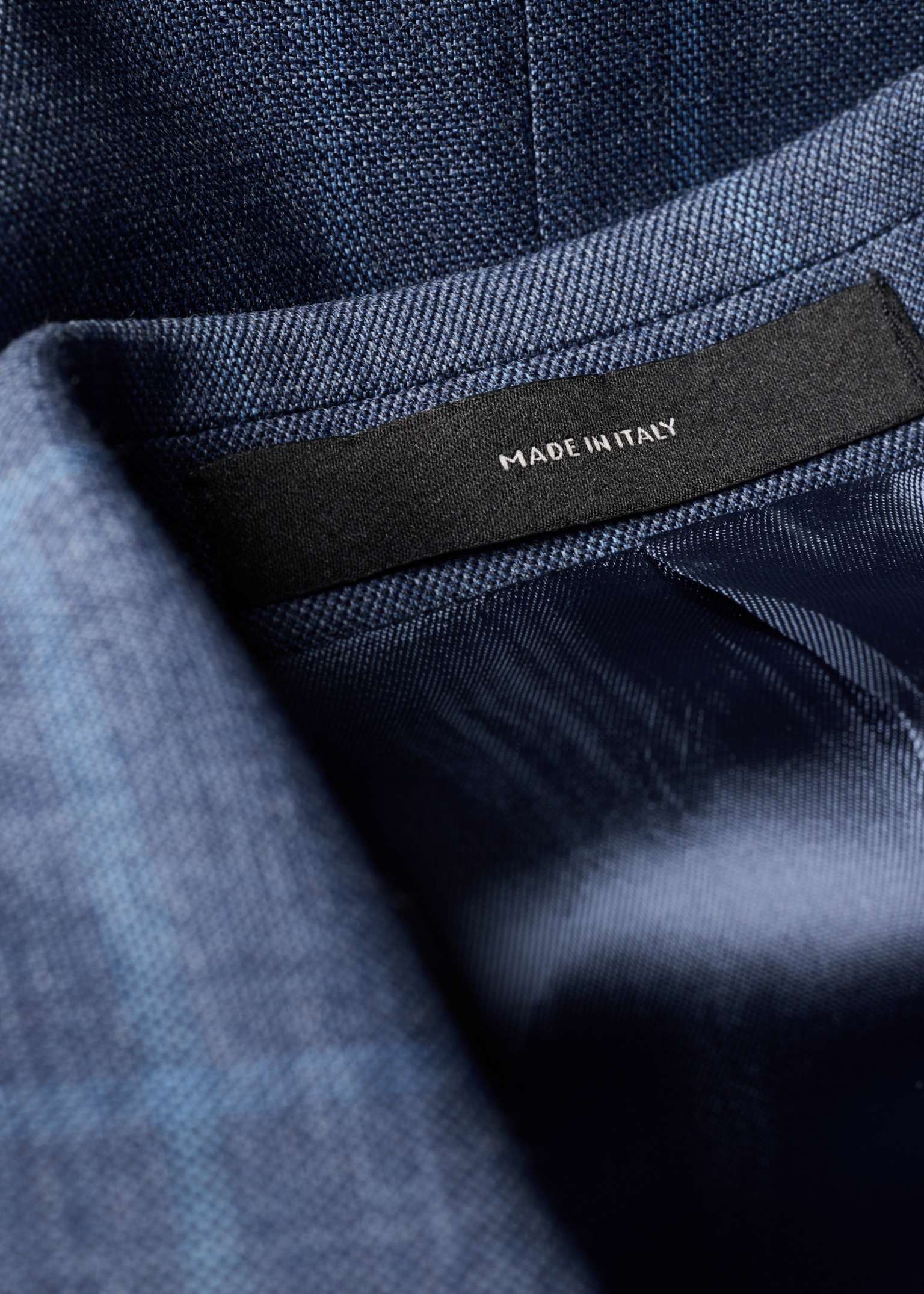 Men's Light Blue Windowpane Check Wool Suit