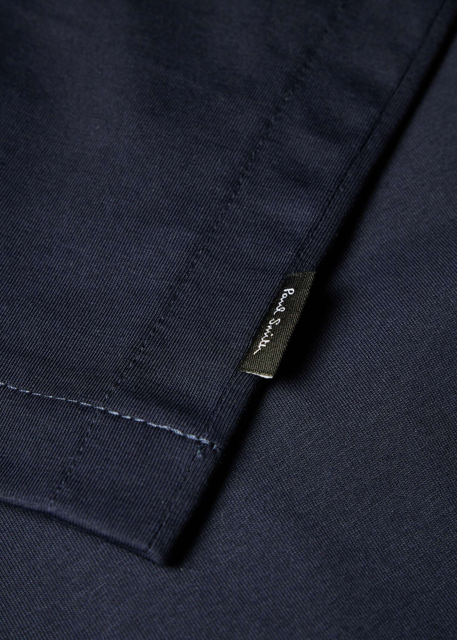 Men's Navy Plated Jersey Polo Shirt With Contrast Tipping