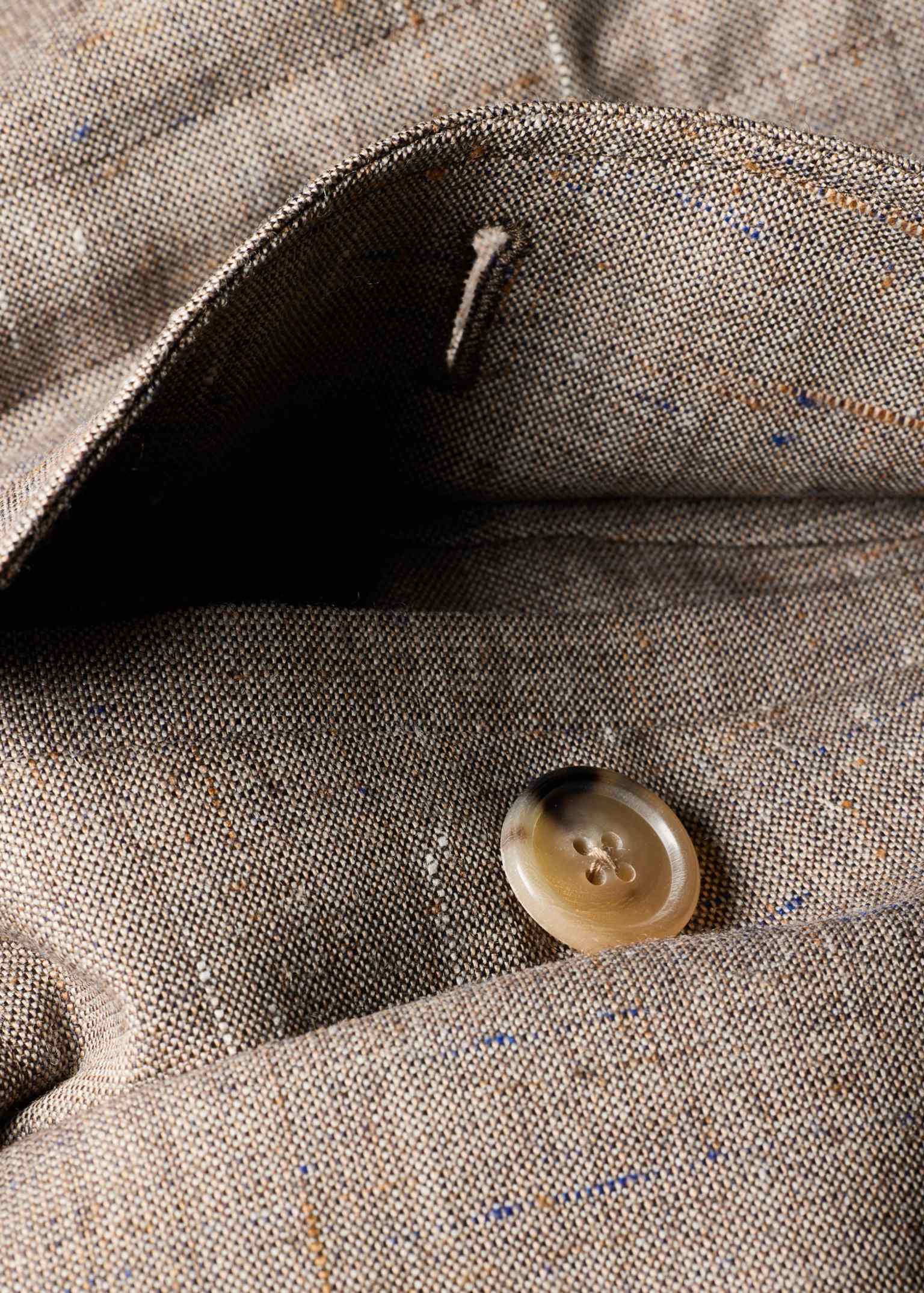 Men's Beige Flecked Wool-Viscose Field Jacket