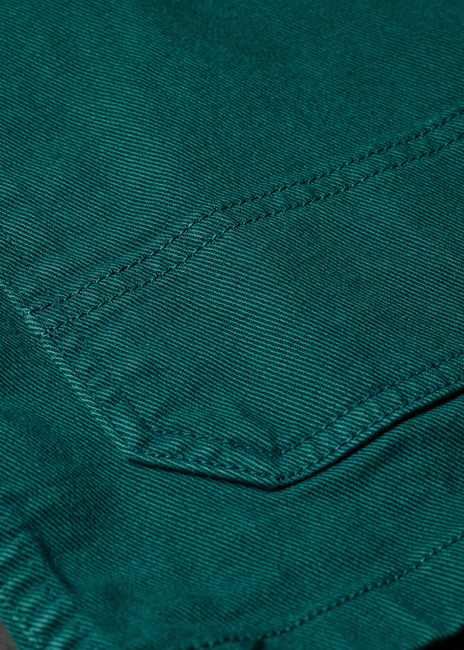 Men's Petrol Green Garment-Dyed Denim Work Jacket