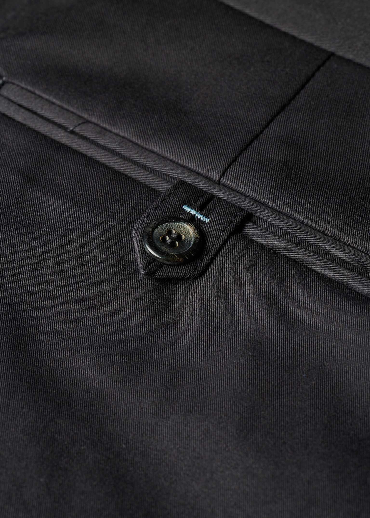 Men's Dark Navy Fine Cotton Twill Trousers