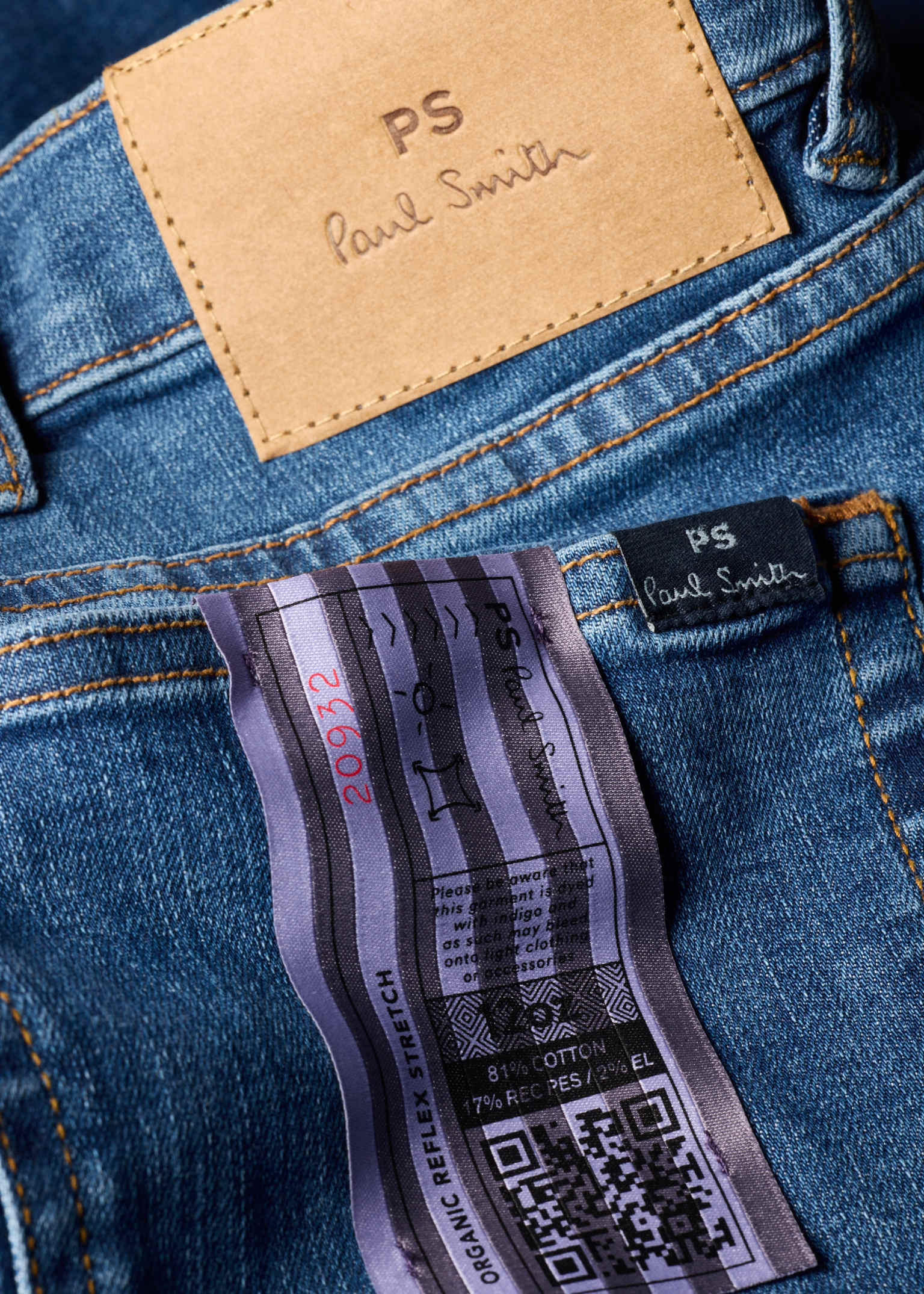 Men's Slim-Fit Blue Wash 'Organic Reflex Stretch' Jeans