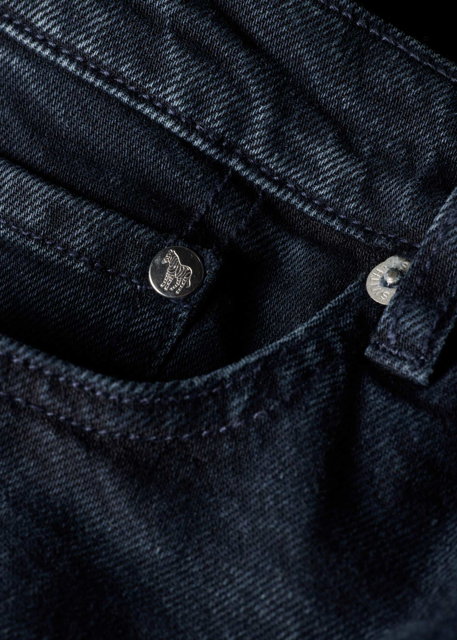 Men's Tapered-Fit Dark-Wash 'Blue Black Stretch' Jeans