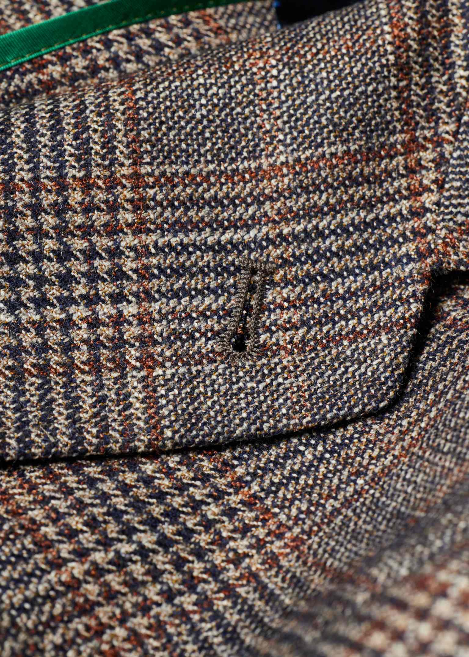 Men's Tan Check 'Silk Air' Buggy-Lined Blazer