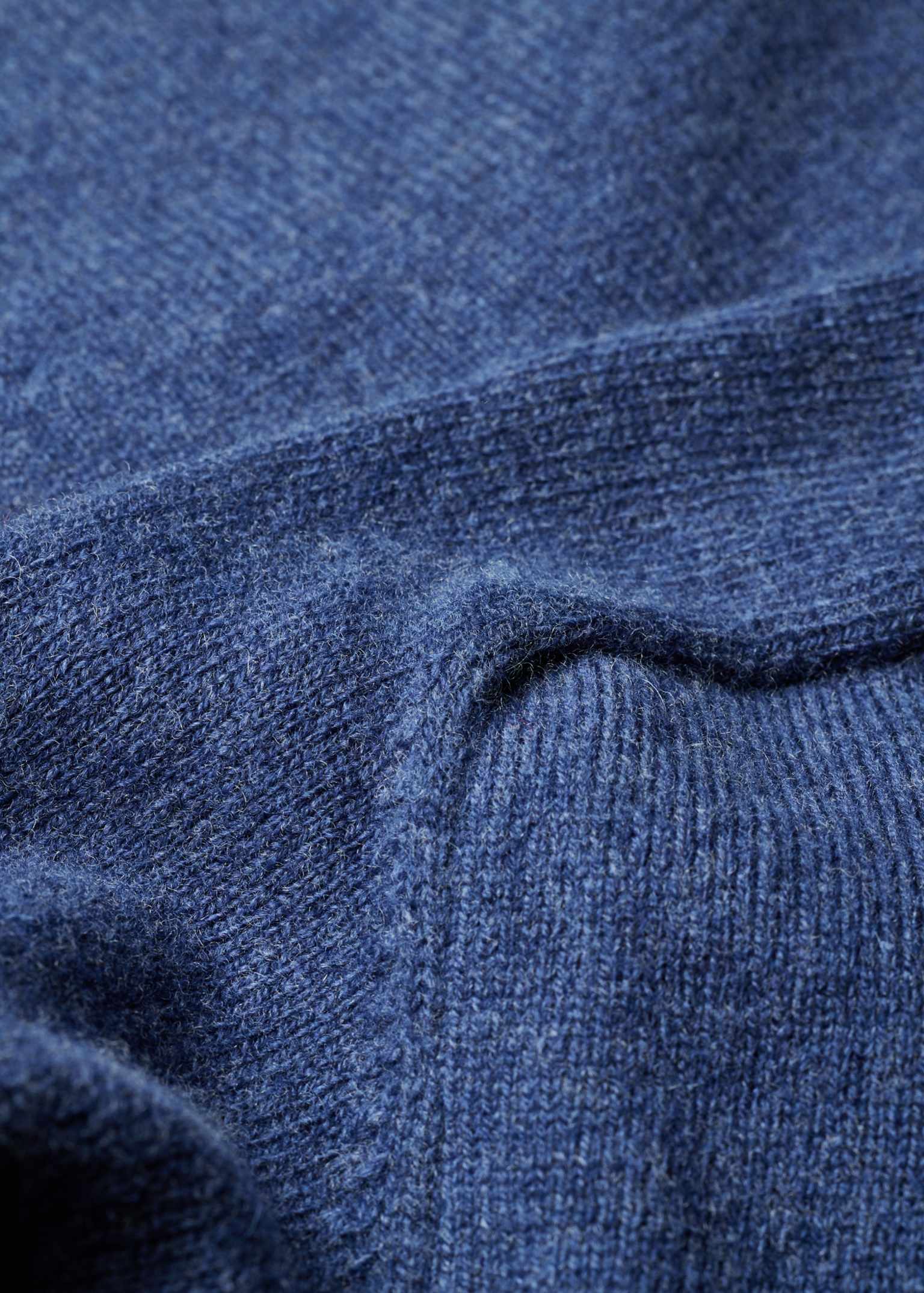 Mid Blue Merino Wool Multi Stripe Sweater