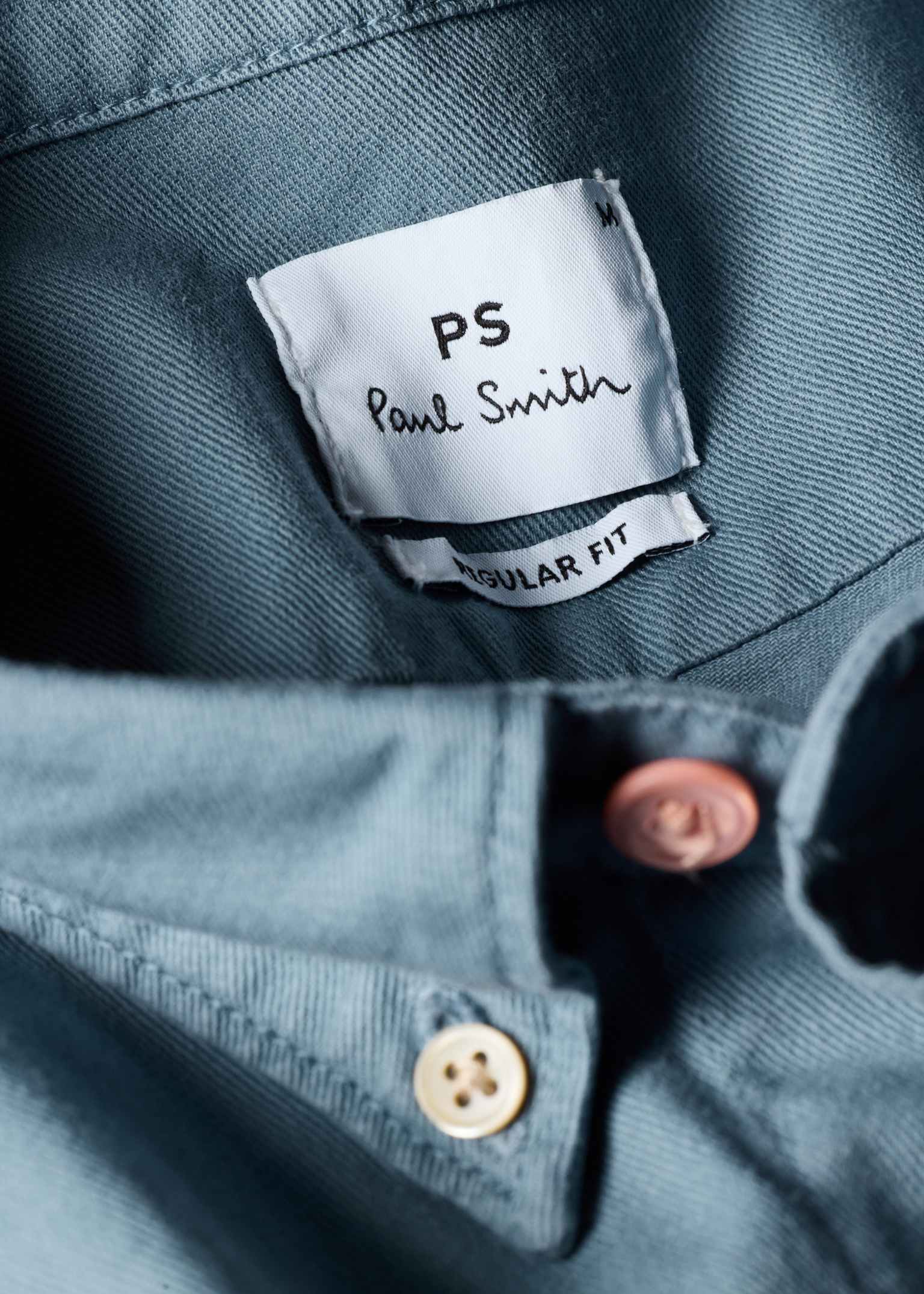 Men's Powder Blue Cotton-Twill Button-Down Shirts
