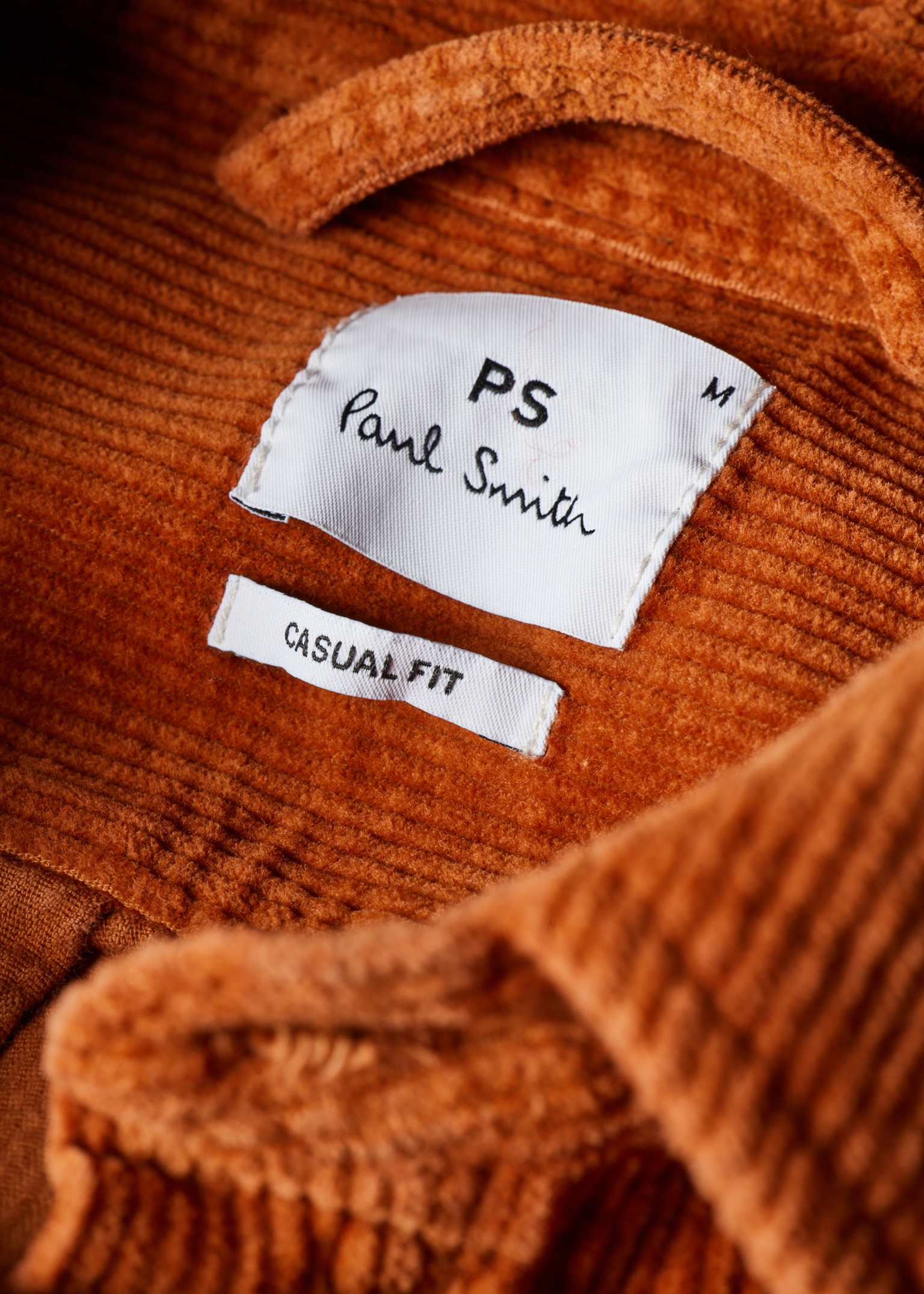 Men's Rust Corduroy Patch-Pocket Overshirt