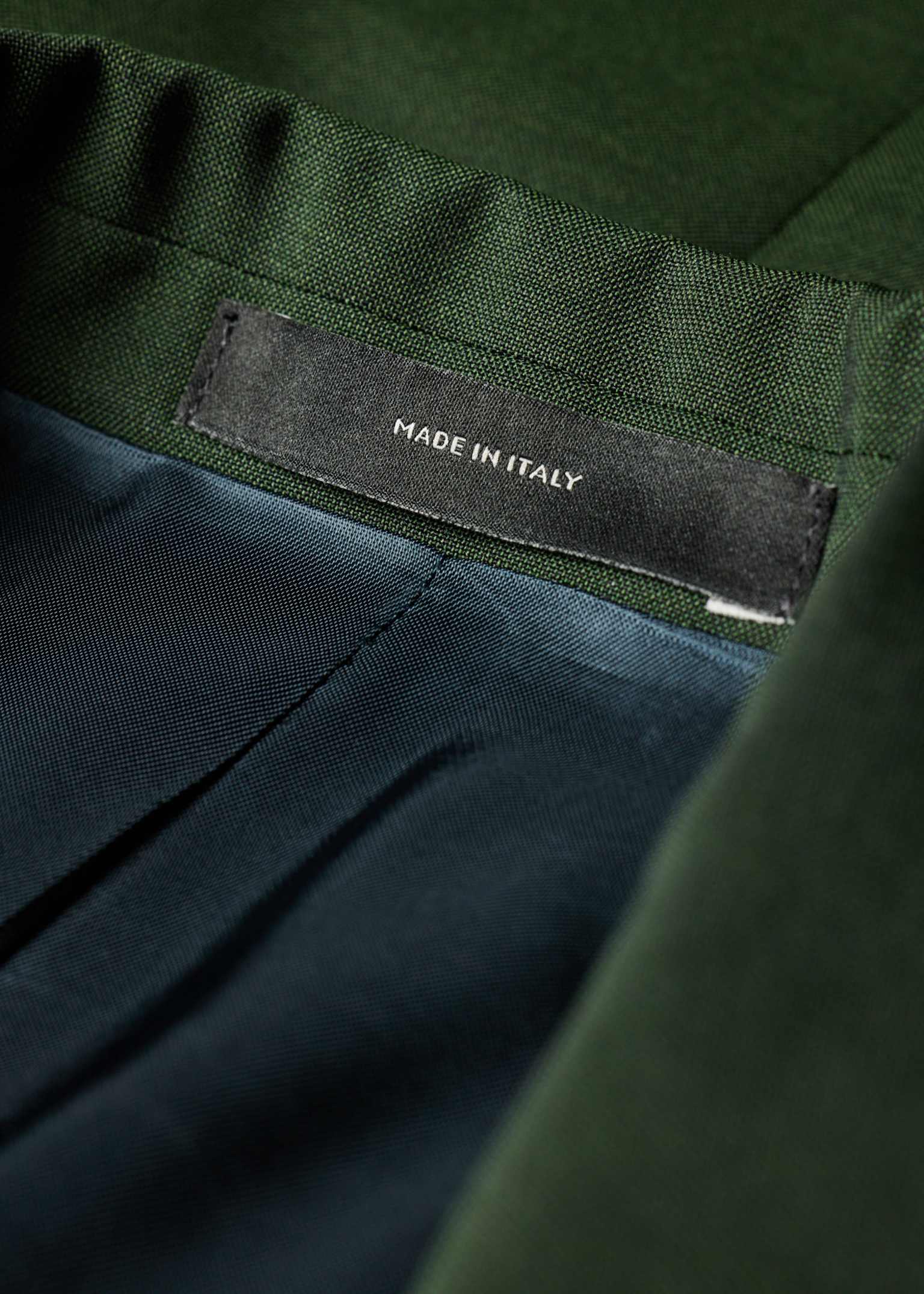 Men's Dark Green Wool-Mohair Double-Breasted Evening Blazer