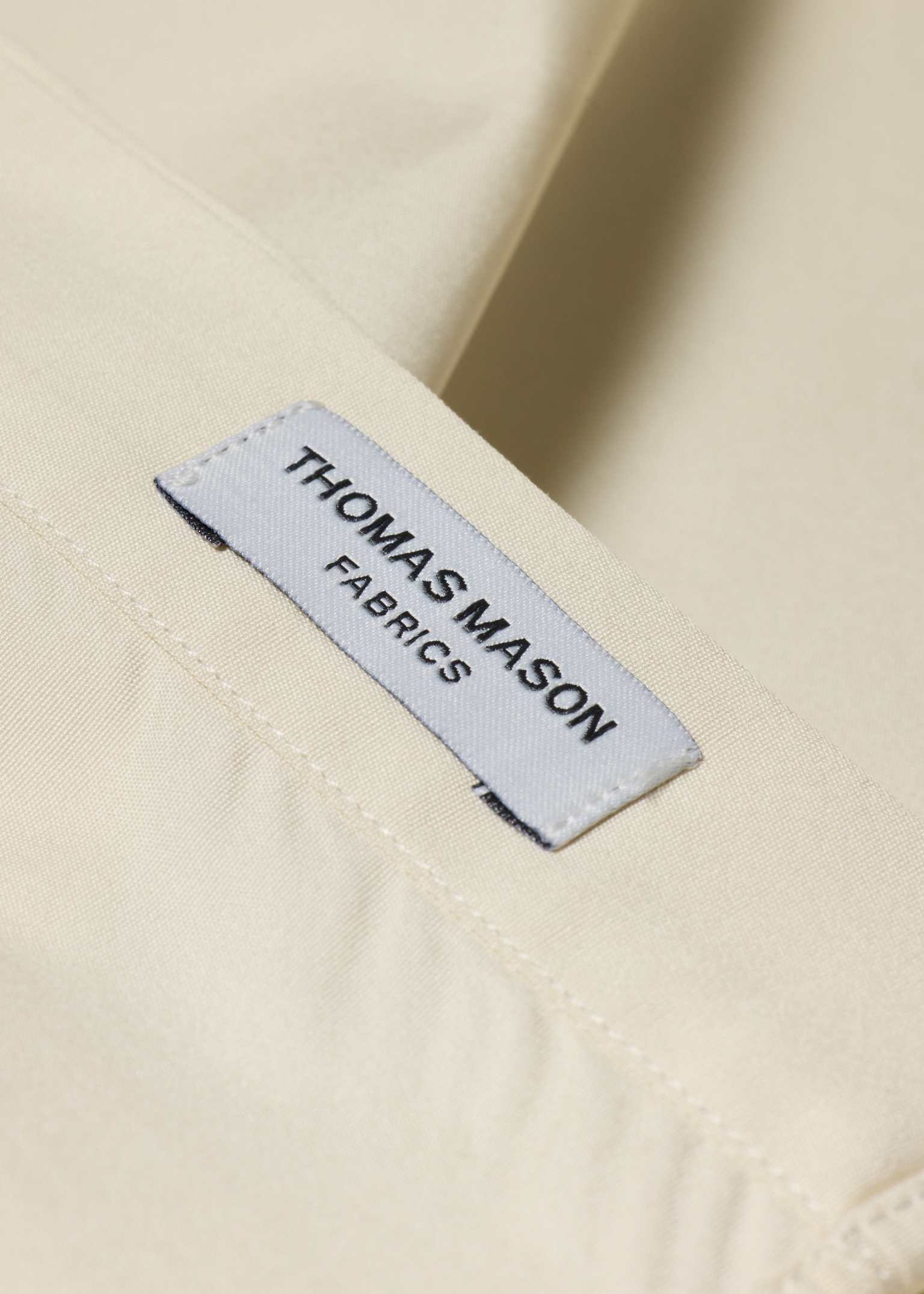 Men's Slim-Fit Ivory Cotton-Poplin Fly-Front Shirt