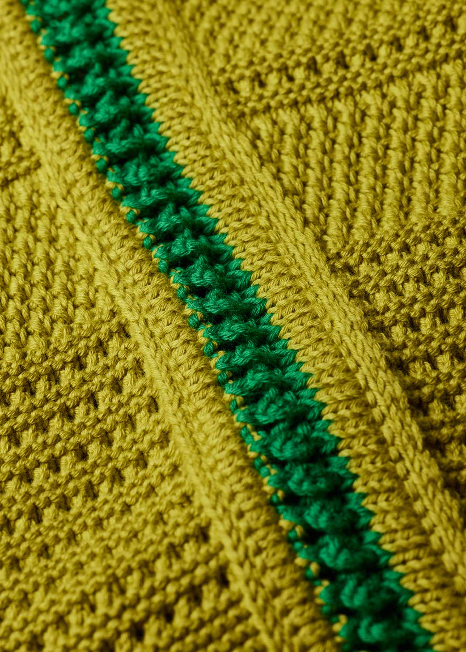 Men's Lime Textured Cotton Knitted Vest