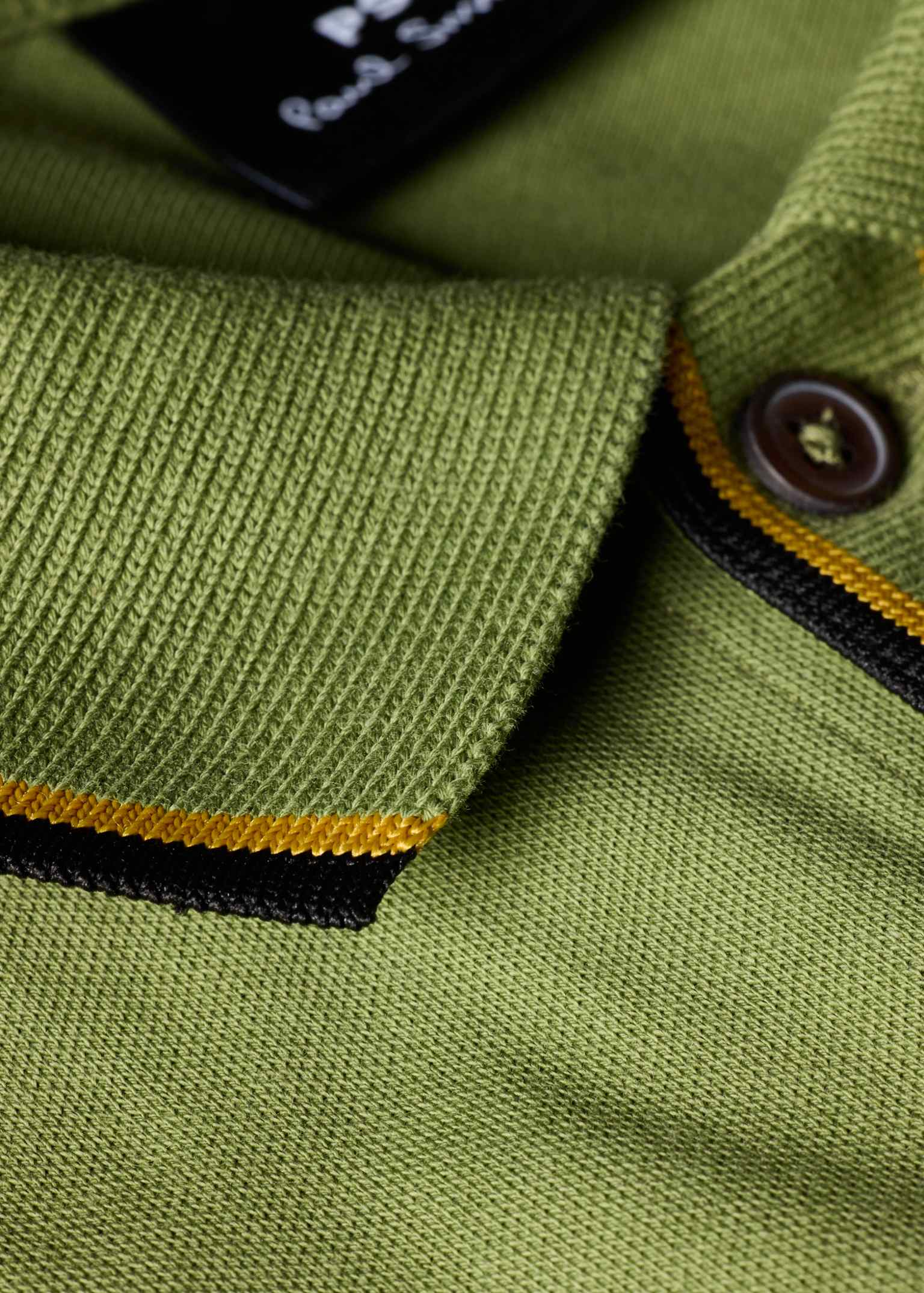 Men's Khaki Button-Through Polo Shirt