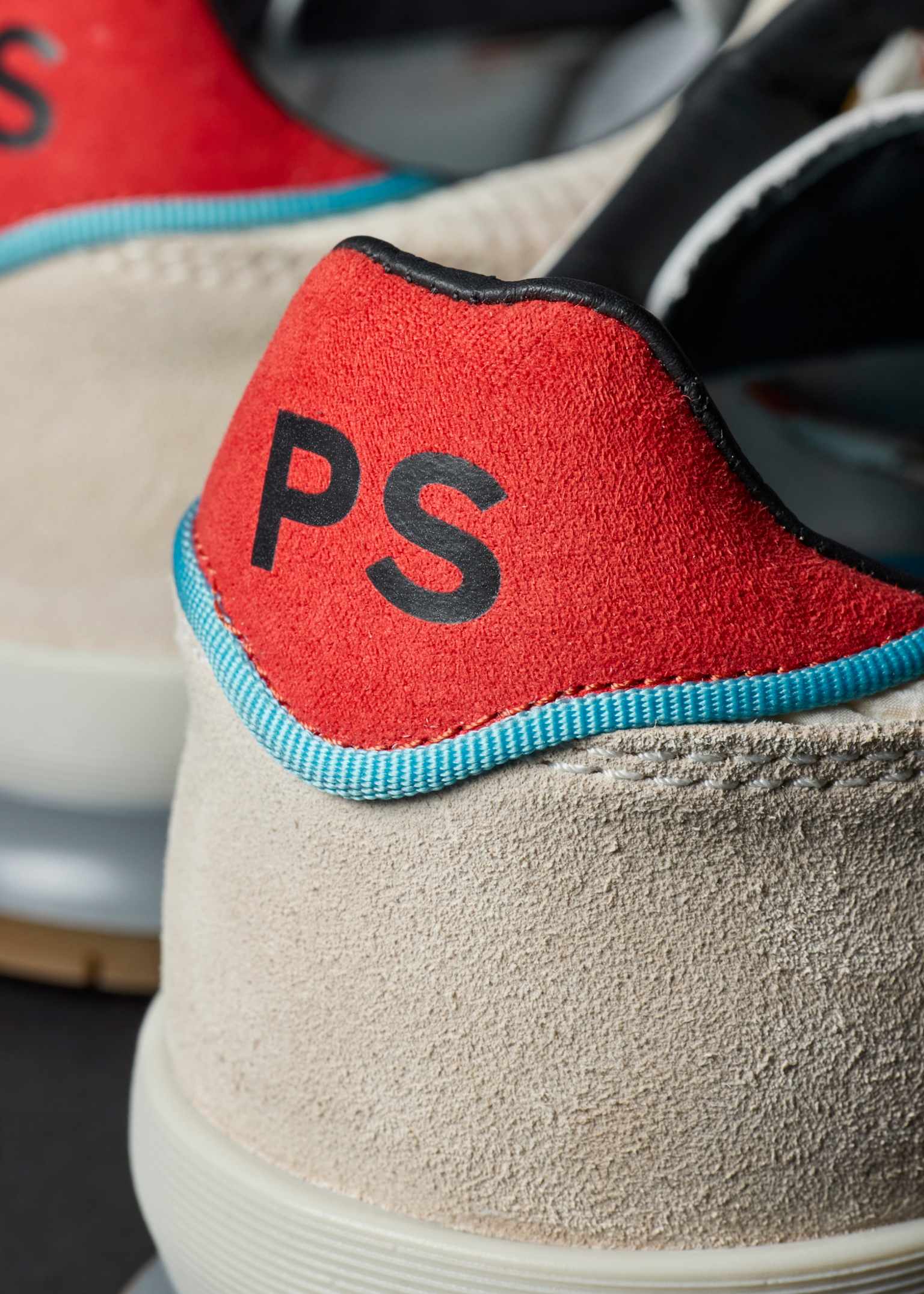 Men's White and Red 'Dover' Trainers
