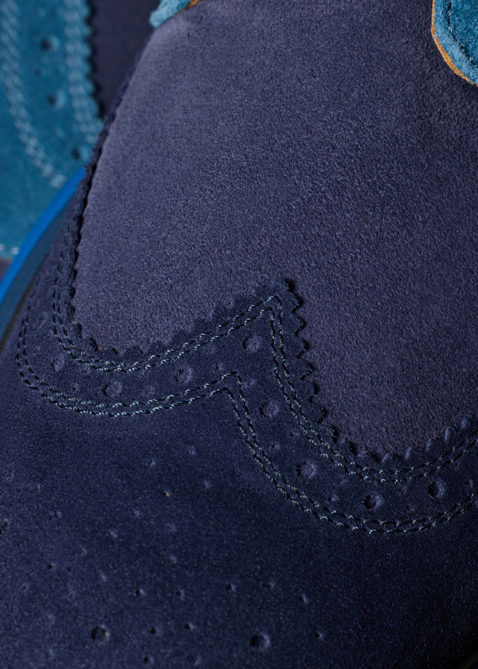 Men's Navy Suede 'Count' Brogues