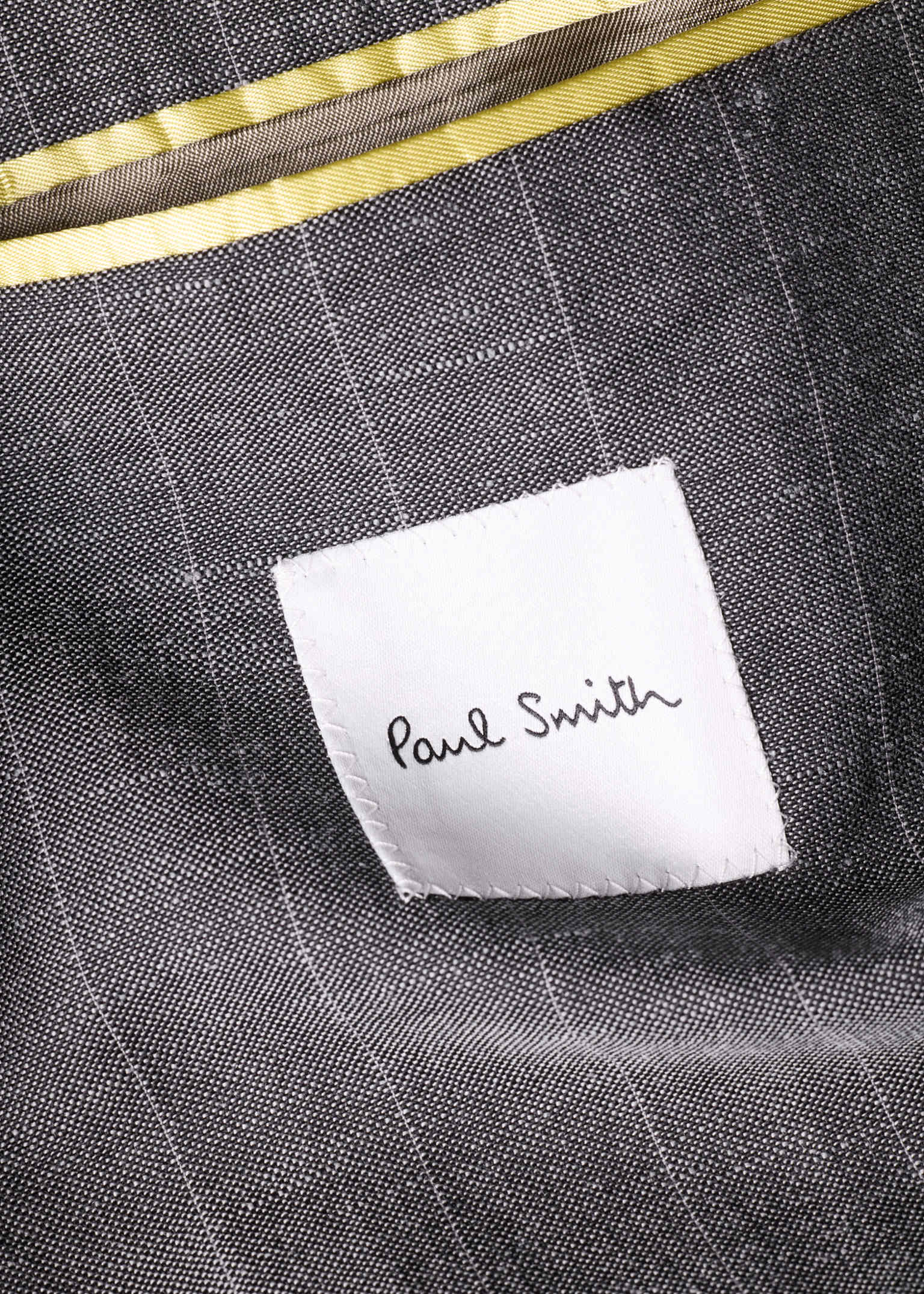 Men's Grey Wool-Linen Pinstripe Buggy-Lined Blazer