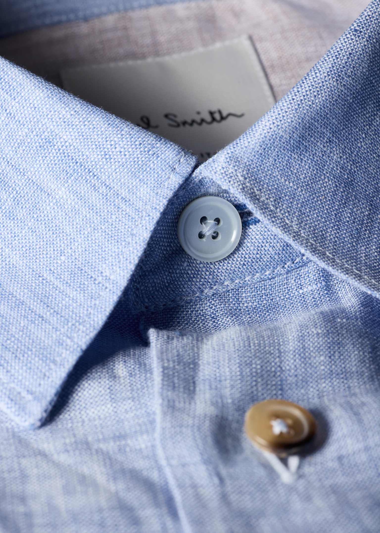Men's Light Blue Linen Shirt
