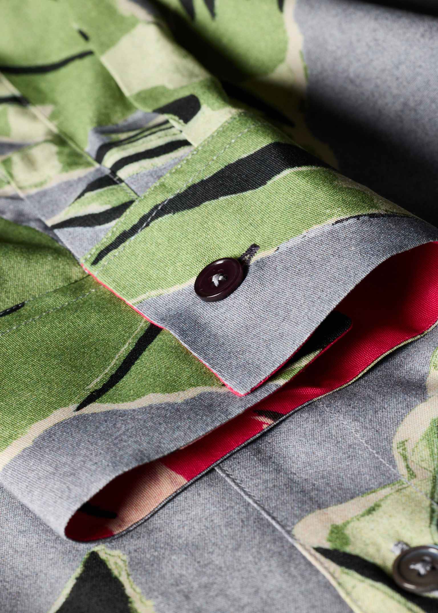 Men's Mauve 'Le Peche Fish' Print Viscose Shirt