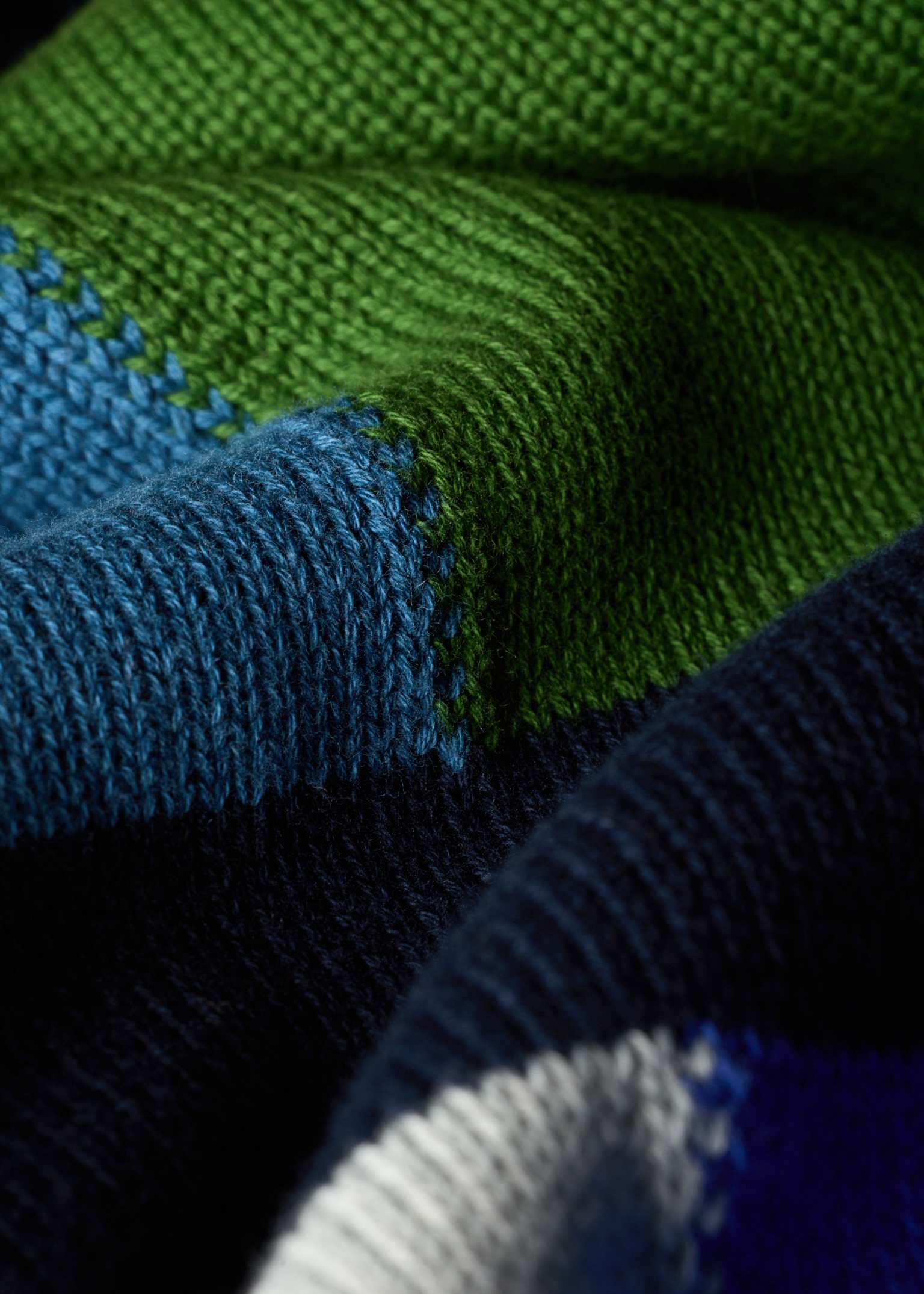 Men's Multicolour Patchwork Cotton Sweater