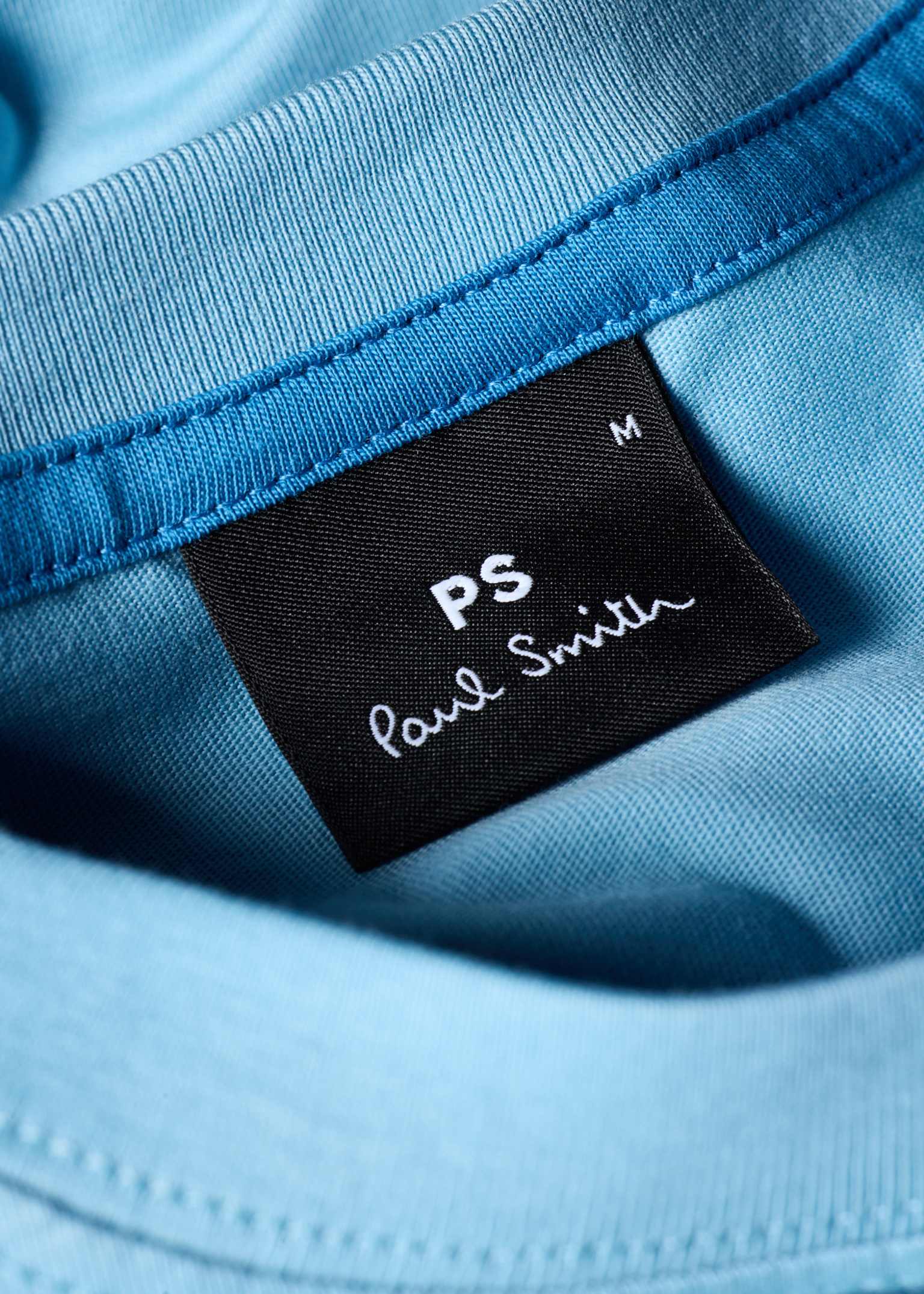 Men's Sky Blue Organic Cotton Zebra Logo T-Shirt