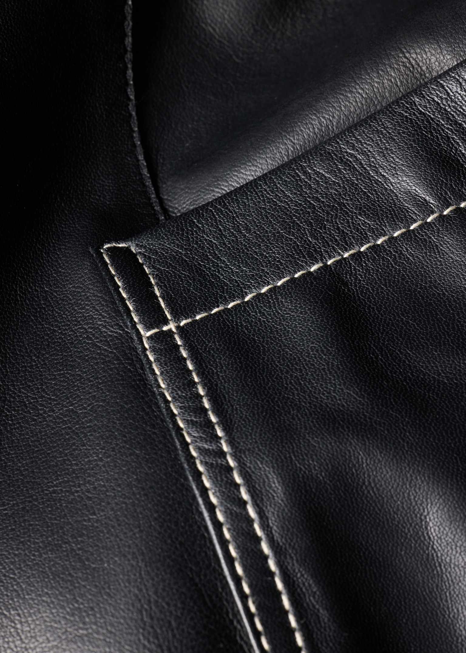 Women's Black A-Line Leather Skirt Paul Smith