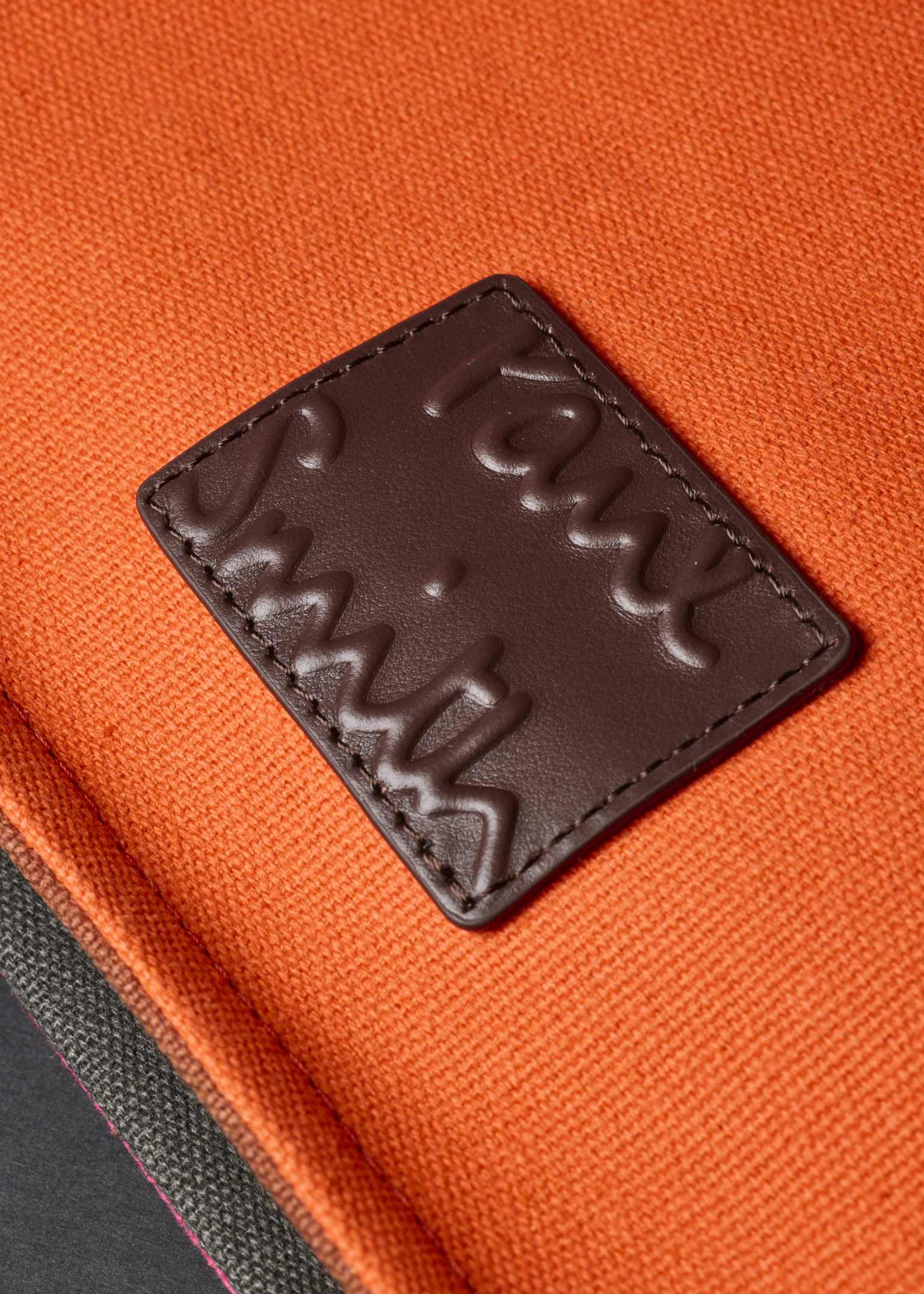 Orange Cotton Concertina Tote Bag