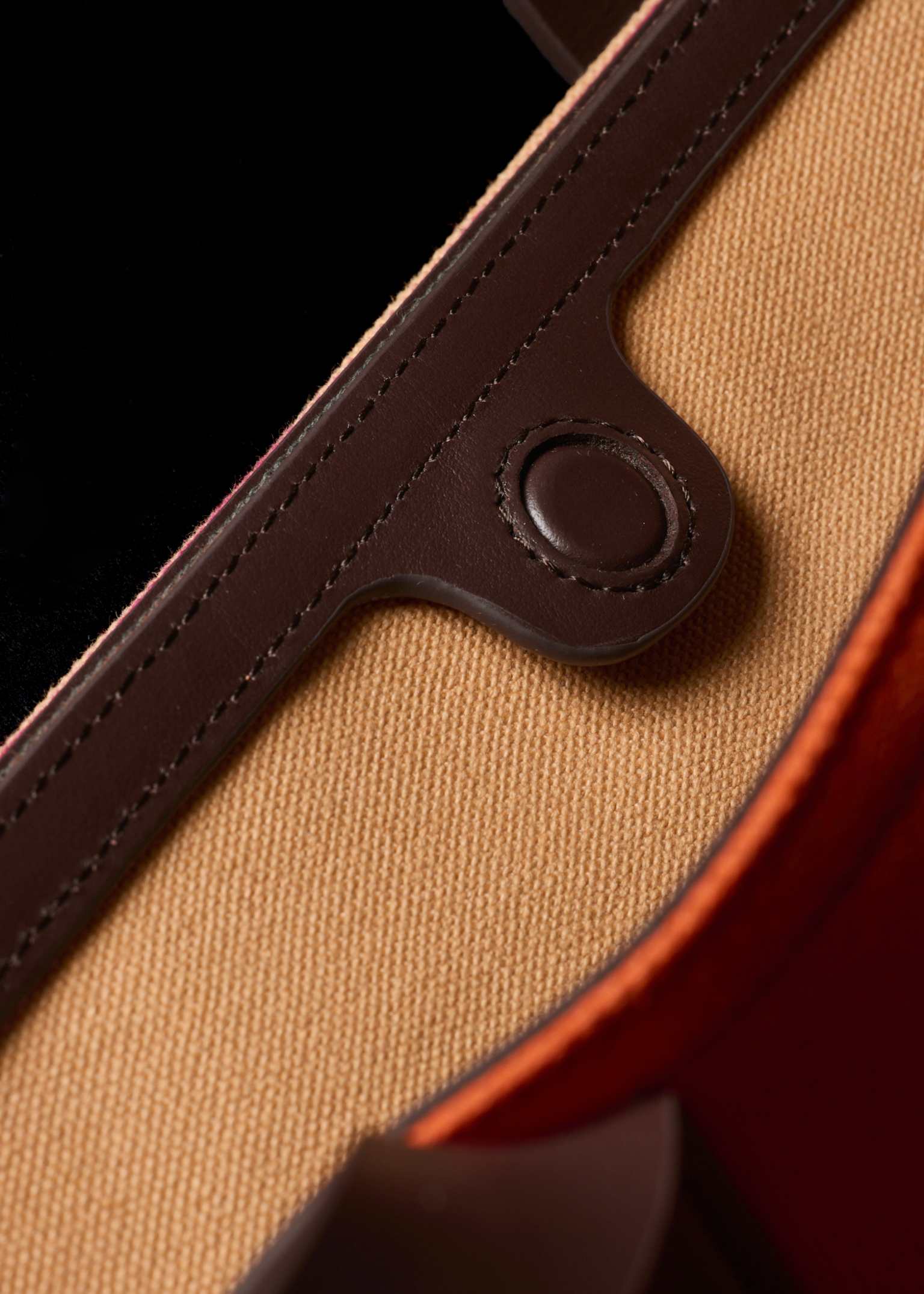 Orange Cotton Concertina Tote Bag