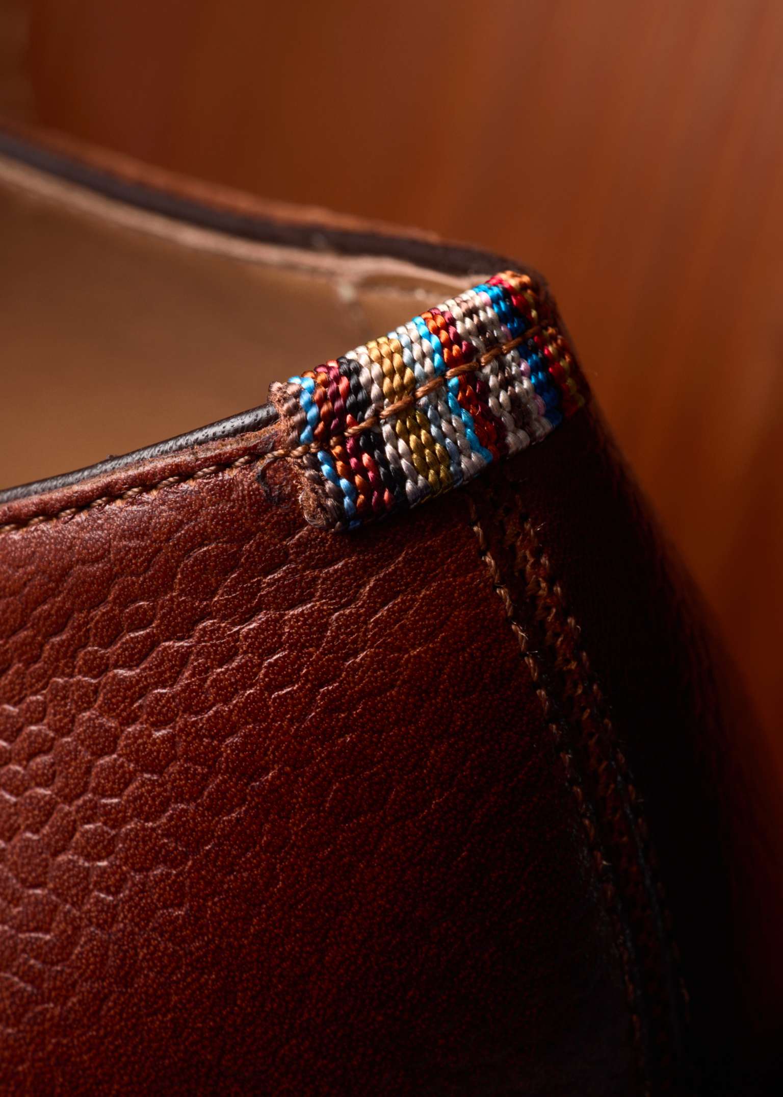 Men's Brown Grained Leather 'Jason' Shoes