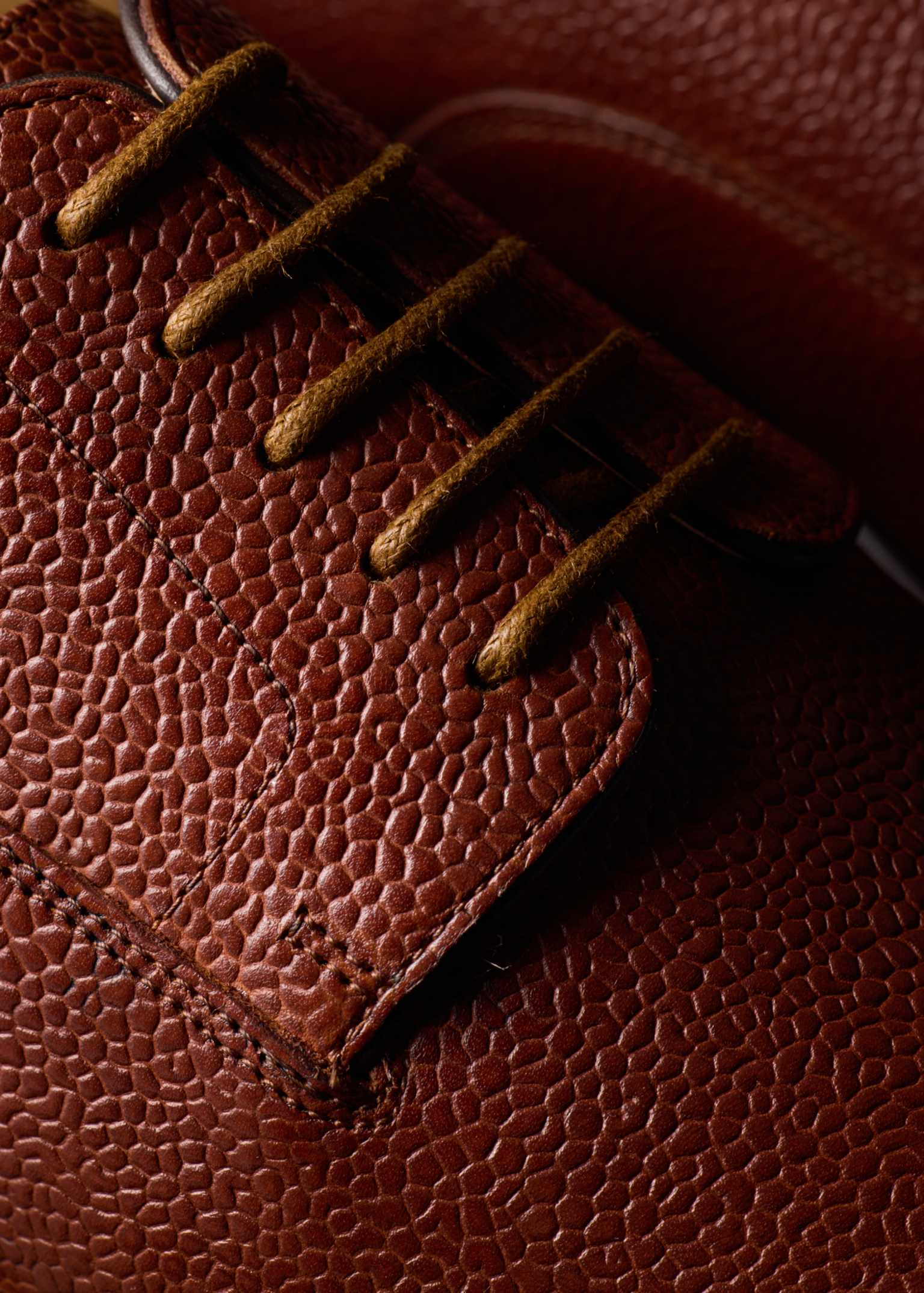Men's Brown Grained Leather 'Jason' Shoes