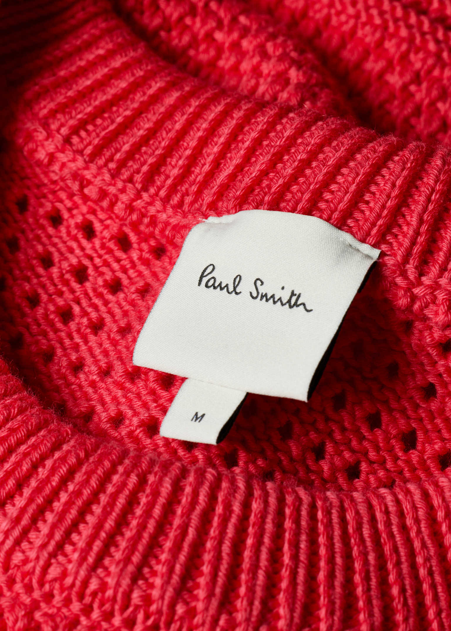 Men's Bright Pink Textured Cotton Sweater