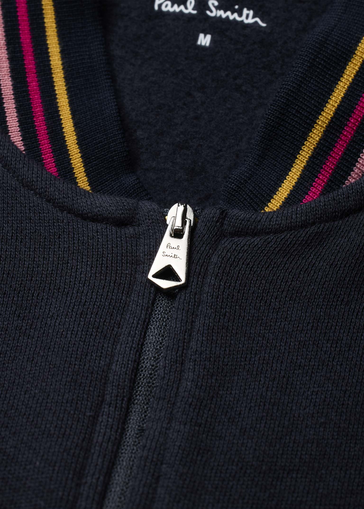 Women's Navy 'Swirl' Ribbed Collar Loungewear Bomber
