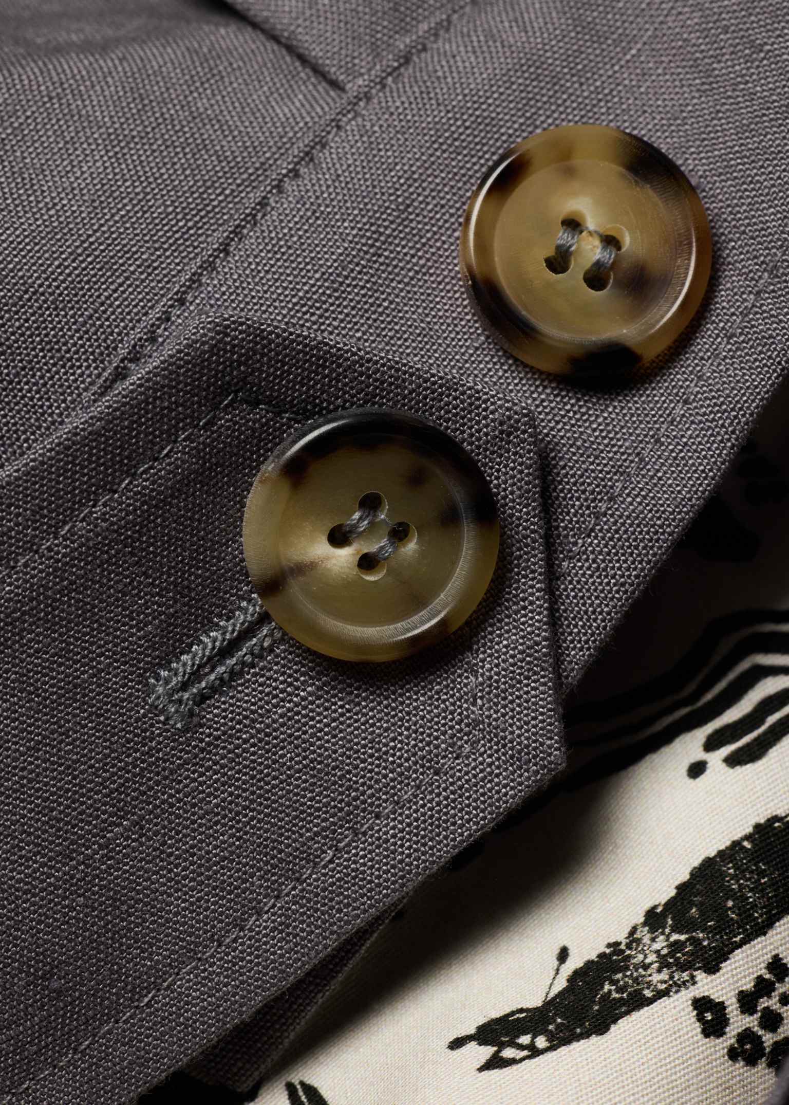 Men's Mauve Linen Open-Collar Jacket
