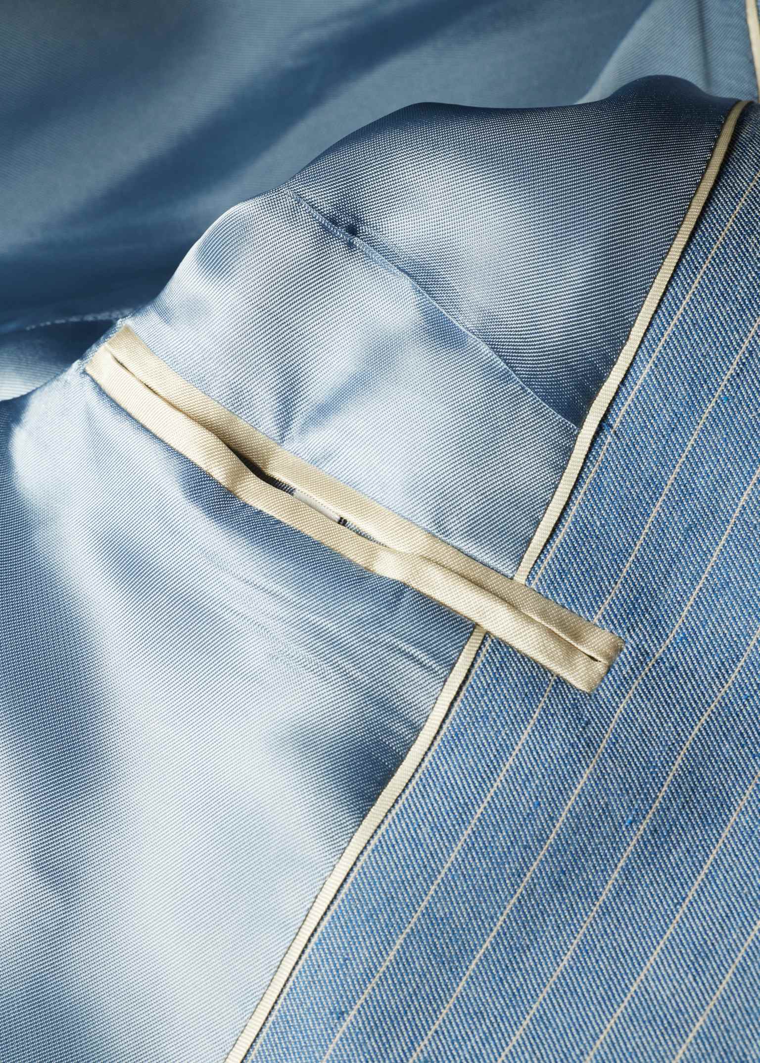 Women's Light Blue Pinstripe Blazer