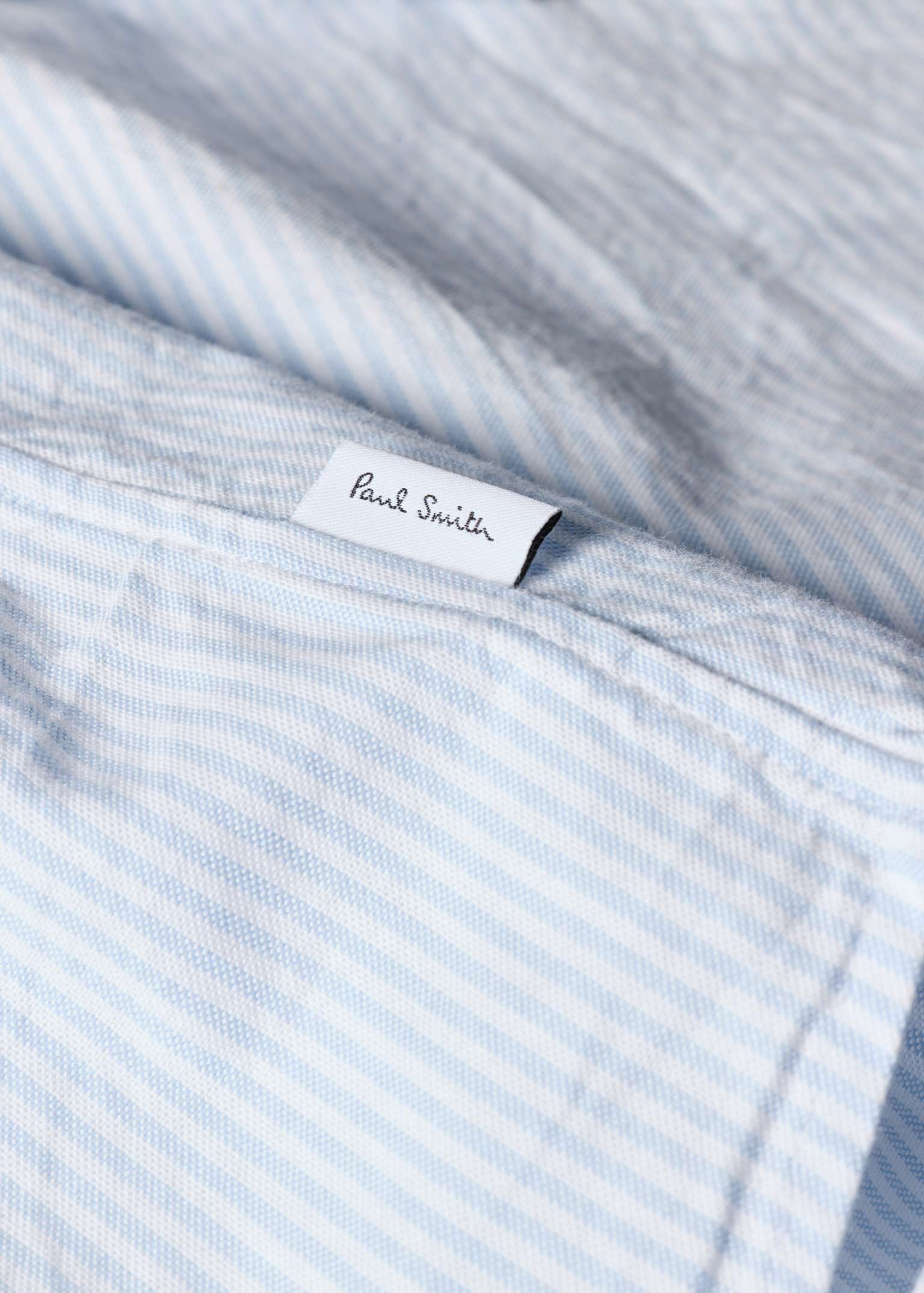 Men's Tailored-Fit Blue Stripe Oxford Shirt
