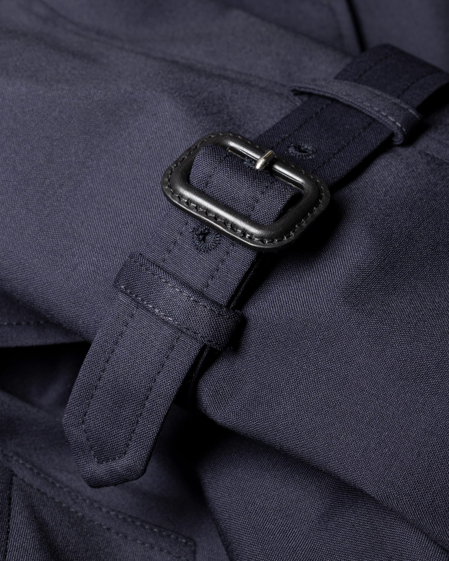 Women's Navy Storm System Wool Mac With Detachable Liner