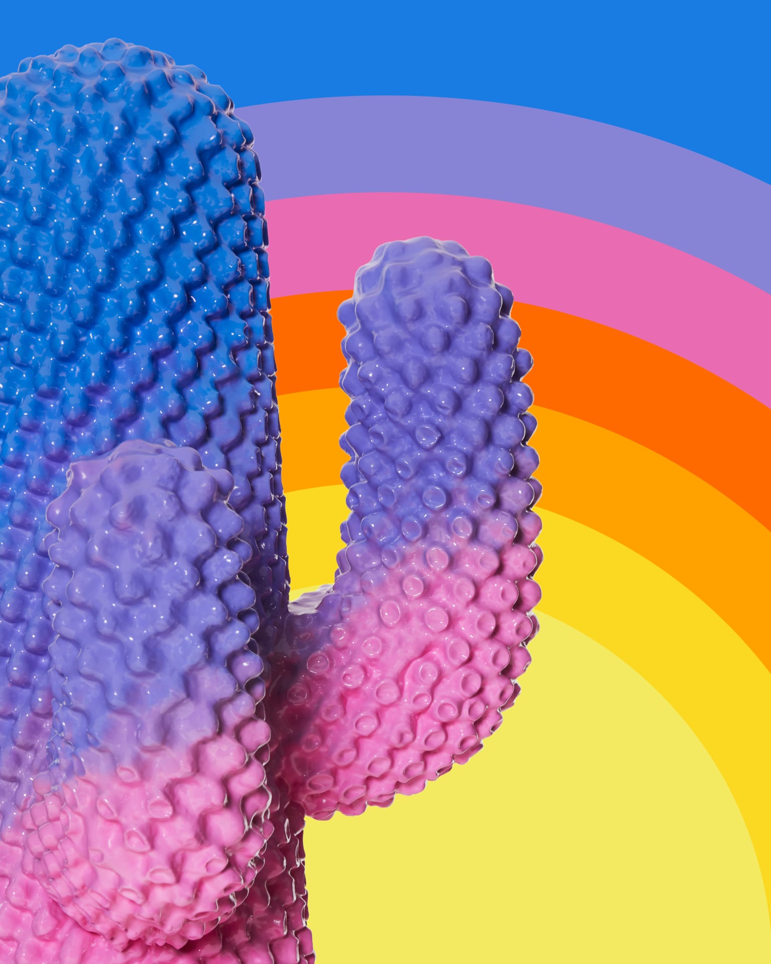 Gufram x Paul Smith - 'Sunrise Cactus' Coat Stand
