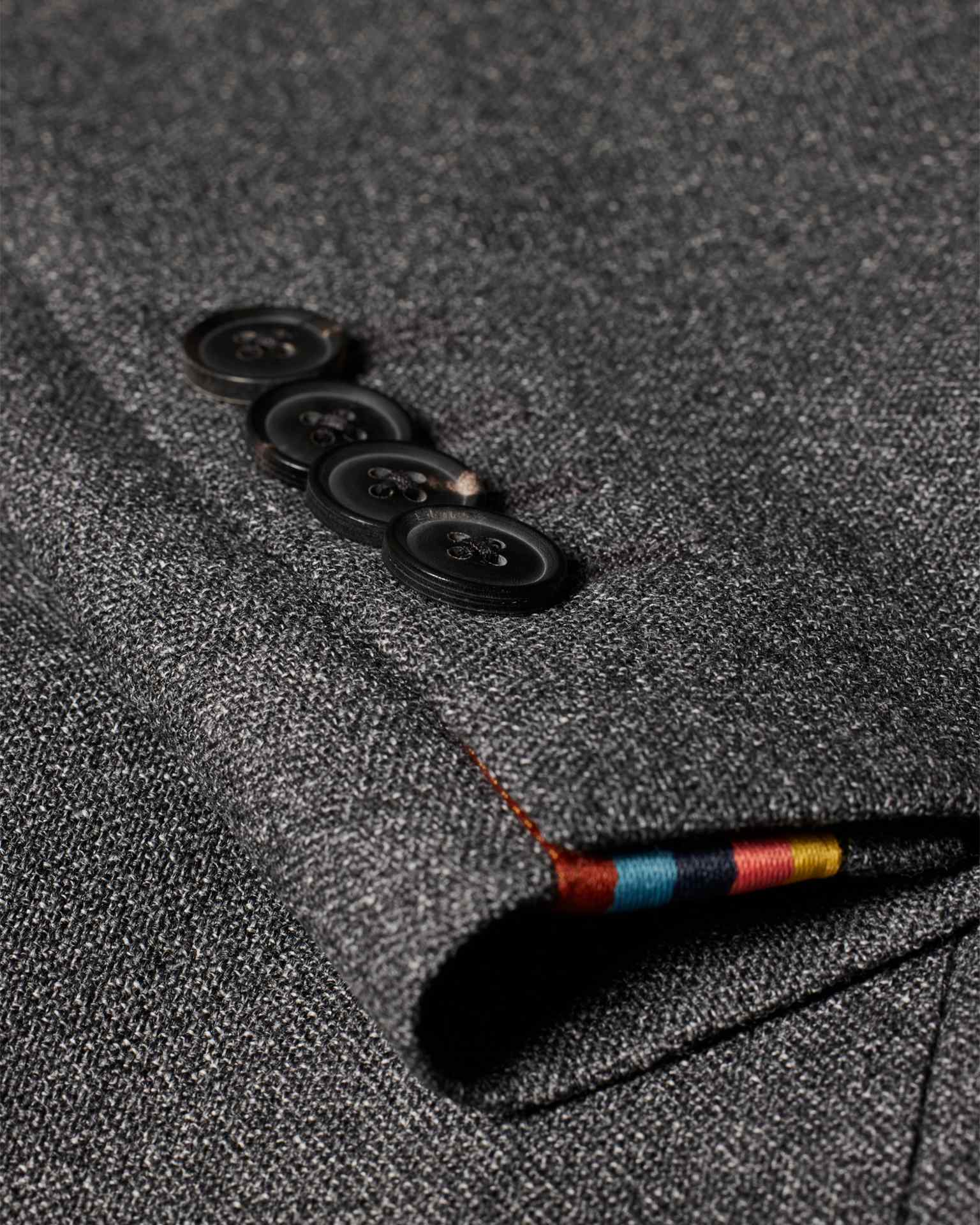 Men's Grey Wool Unlined Patch-Pocket Blazer