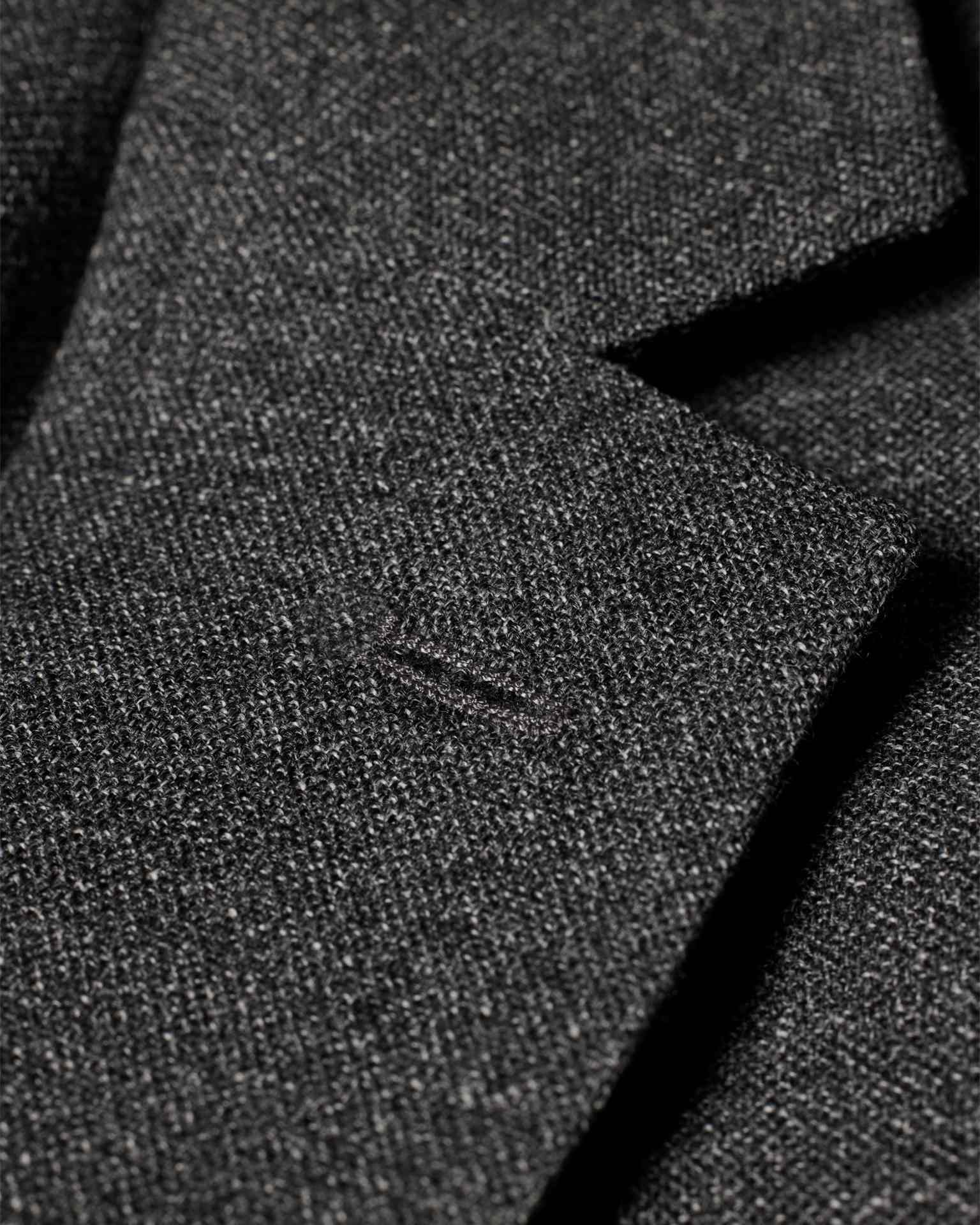 Men's Grey Wool Unlined Patch-Pocket Blazer