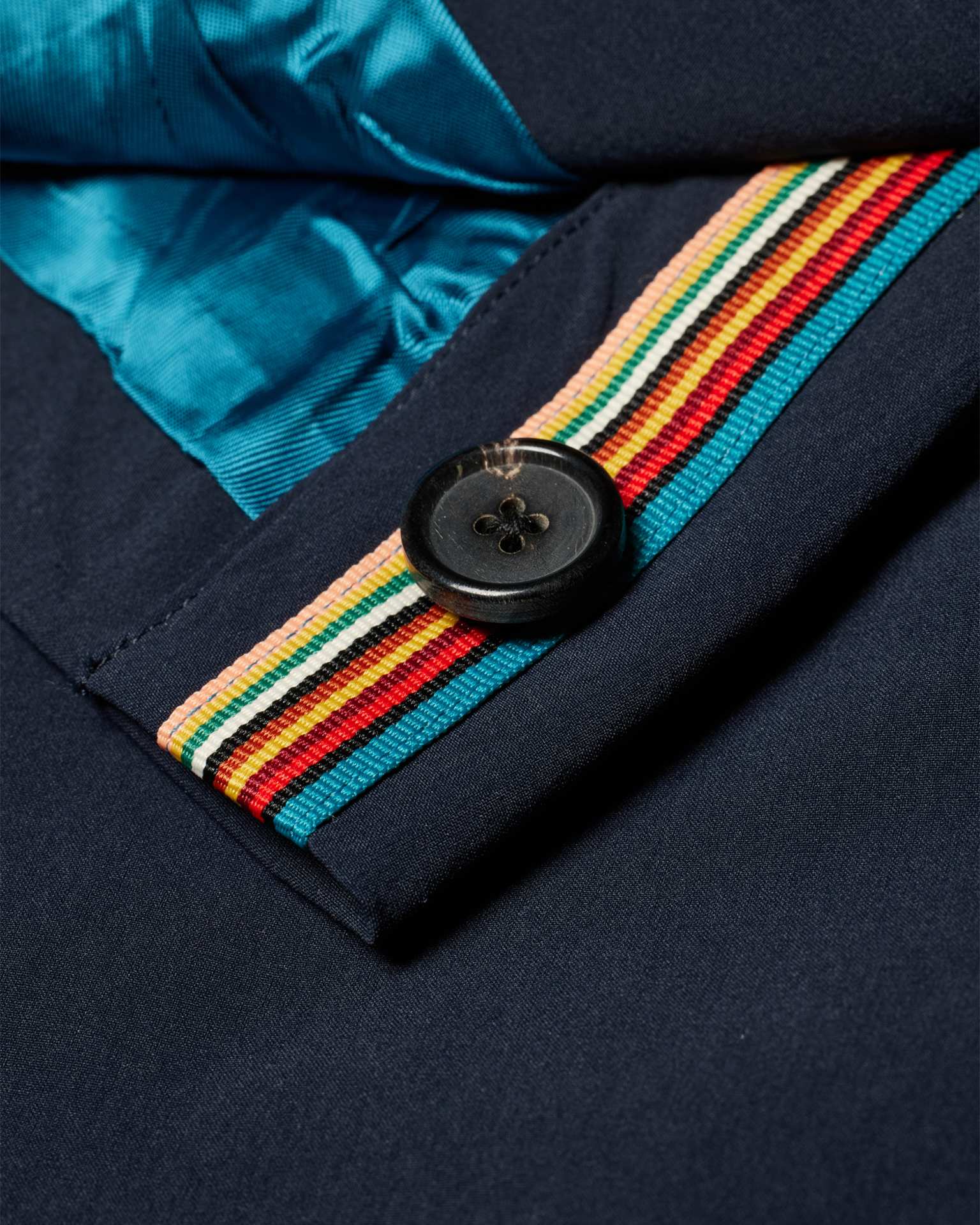 Men's Navy Recycled-Nylon Technical Blazer