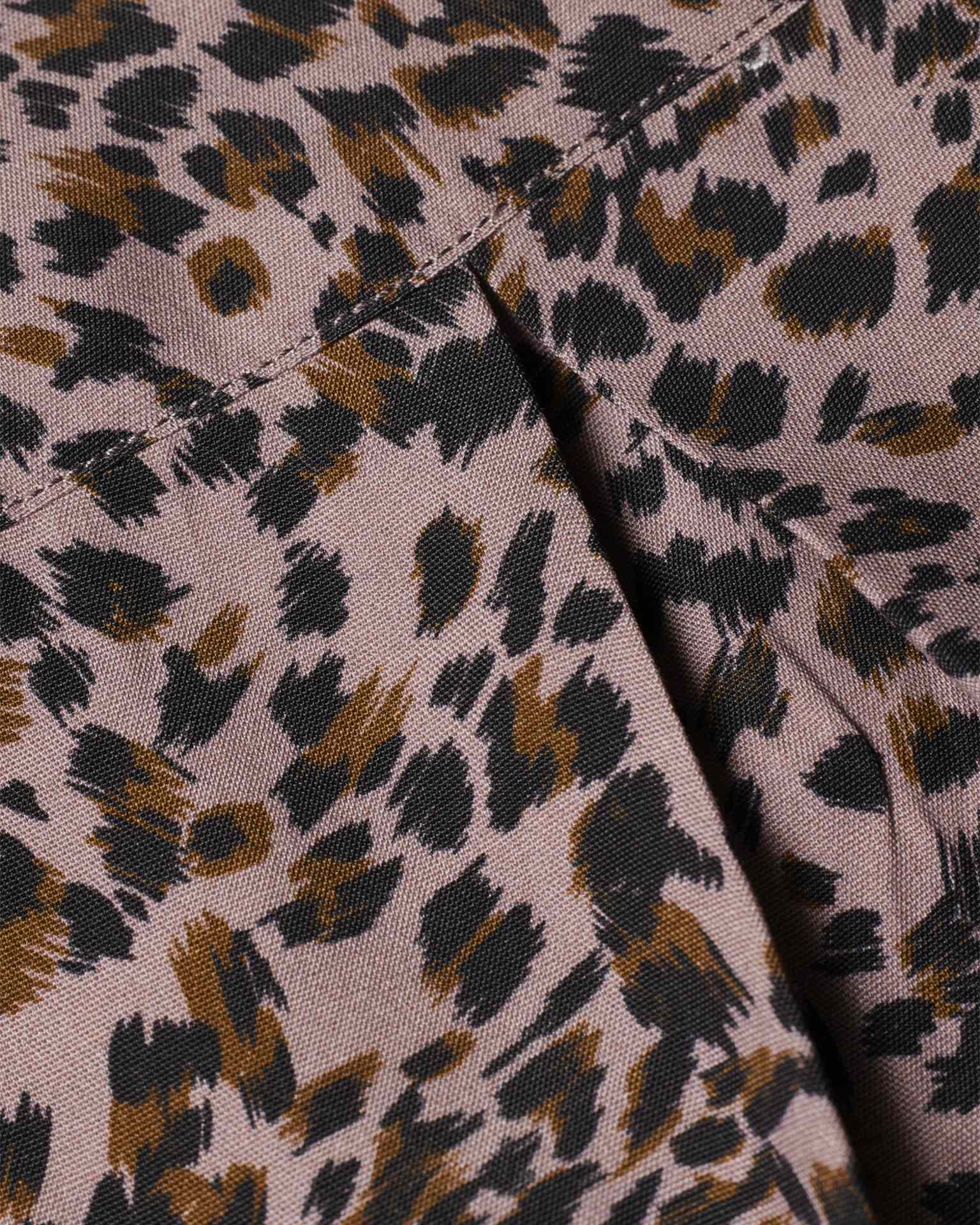 Dusky Pink 'Leopard' Print Viscose Shirt