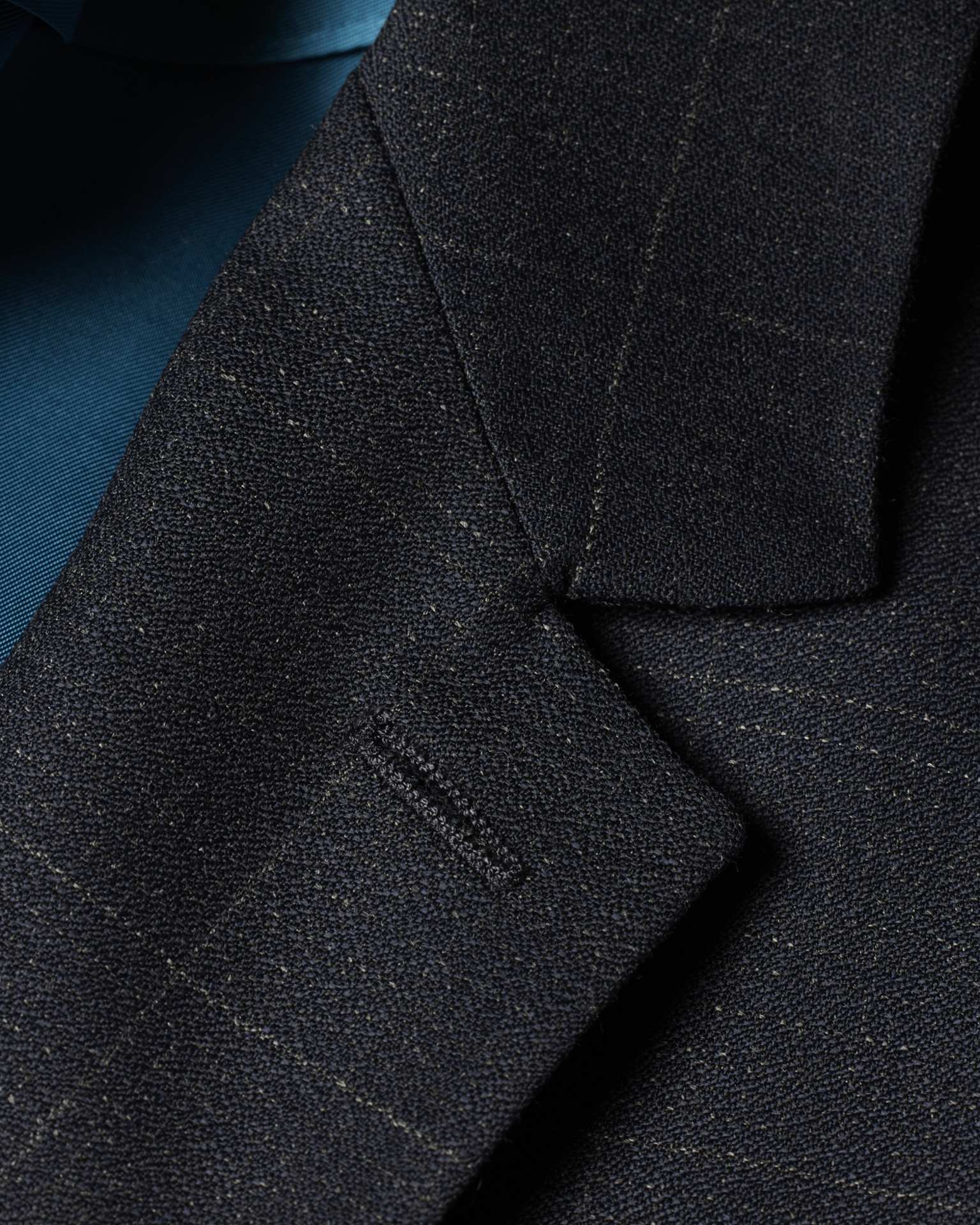 Tailored-Fit Navy Windowpane Check Wool Buggy-Lined Blazer