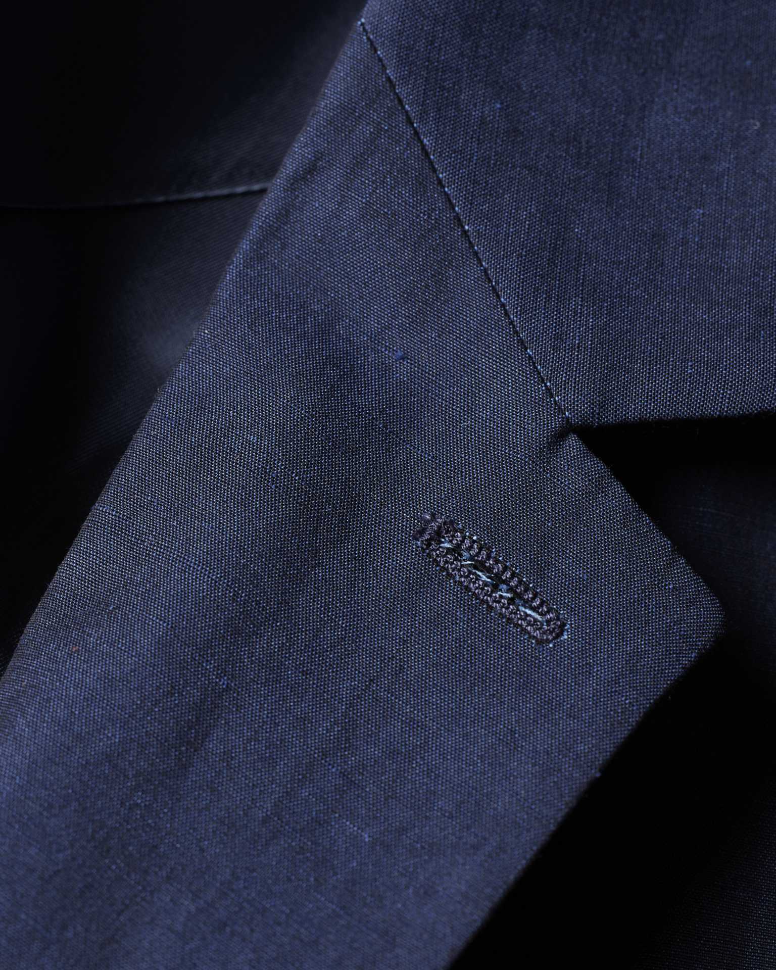 Men's Indigo Linen Buggy-Lined Blazer