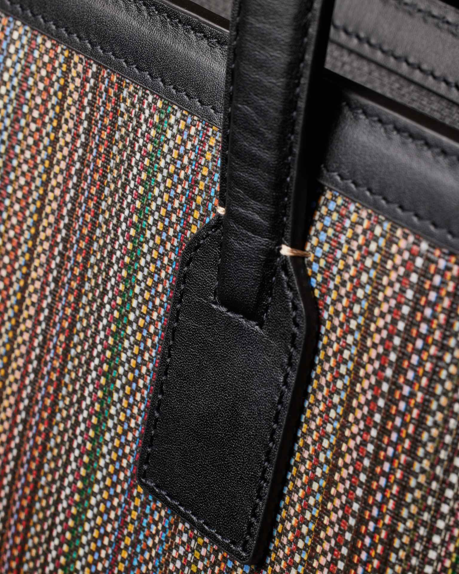 Men's 'Signature Stripe' Coated Canvas Tote Bag