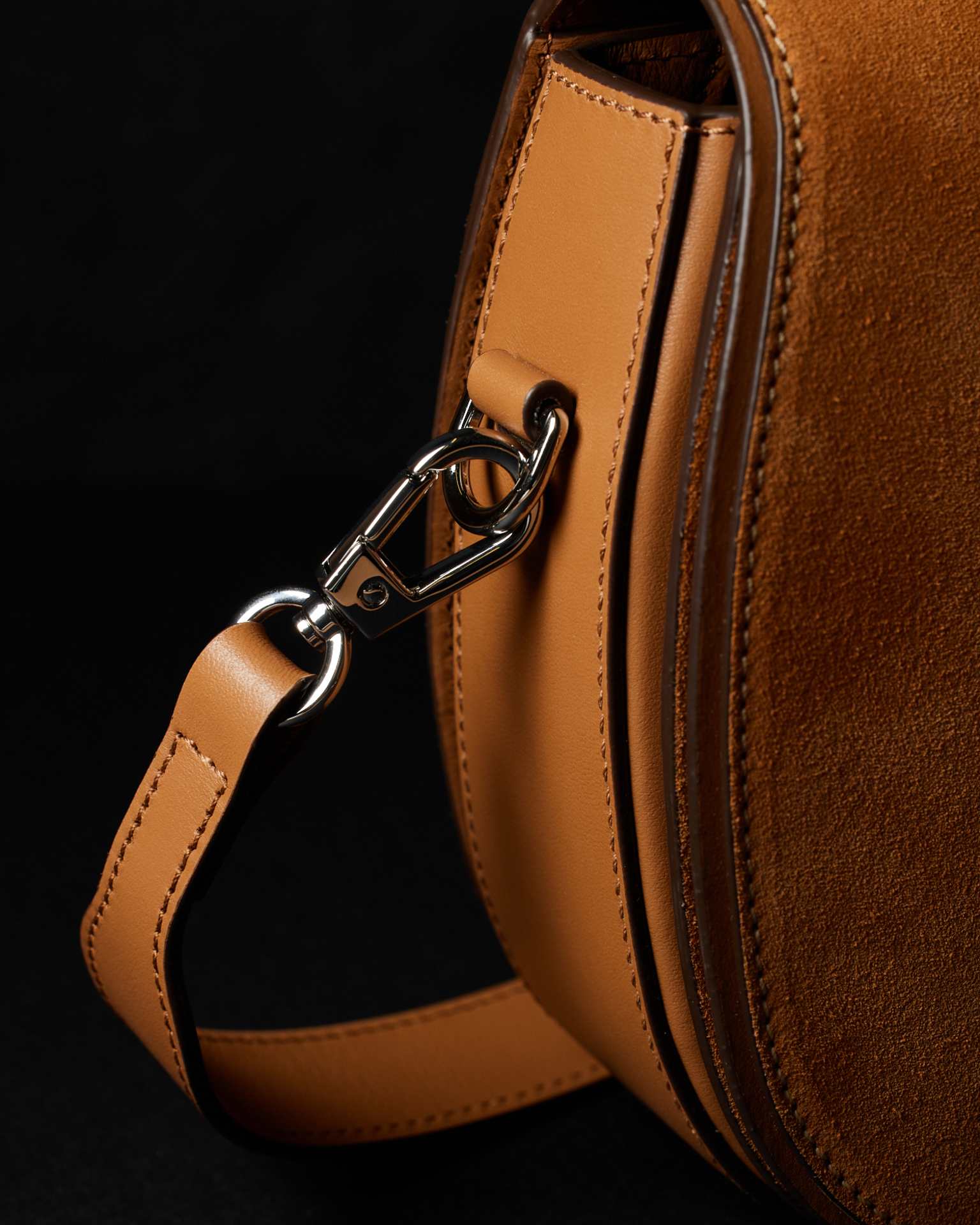 Women's Tan Suede Cross Body Bag