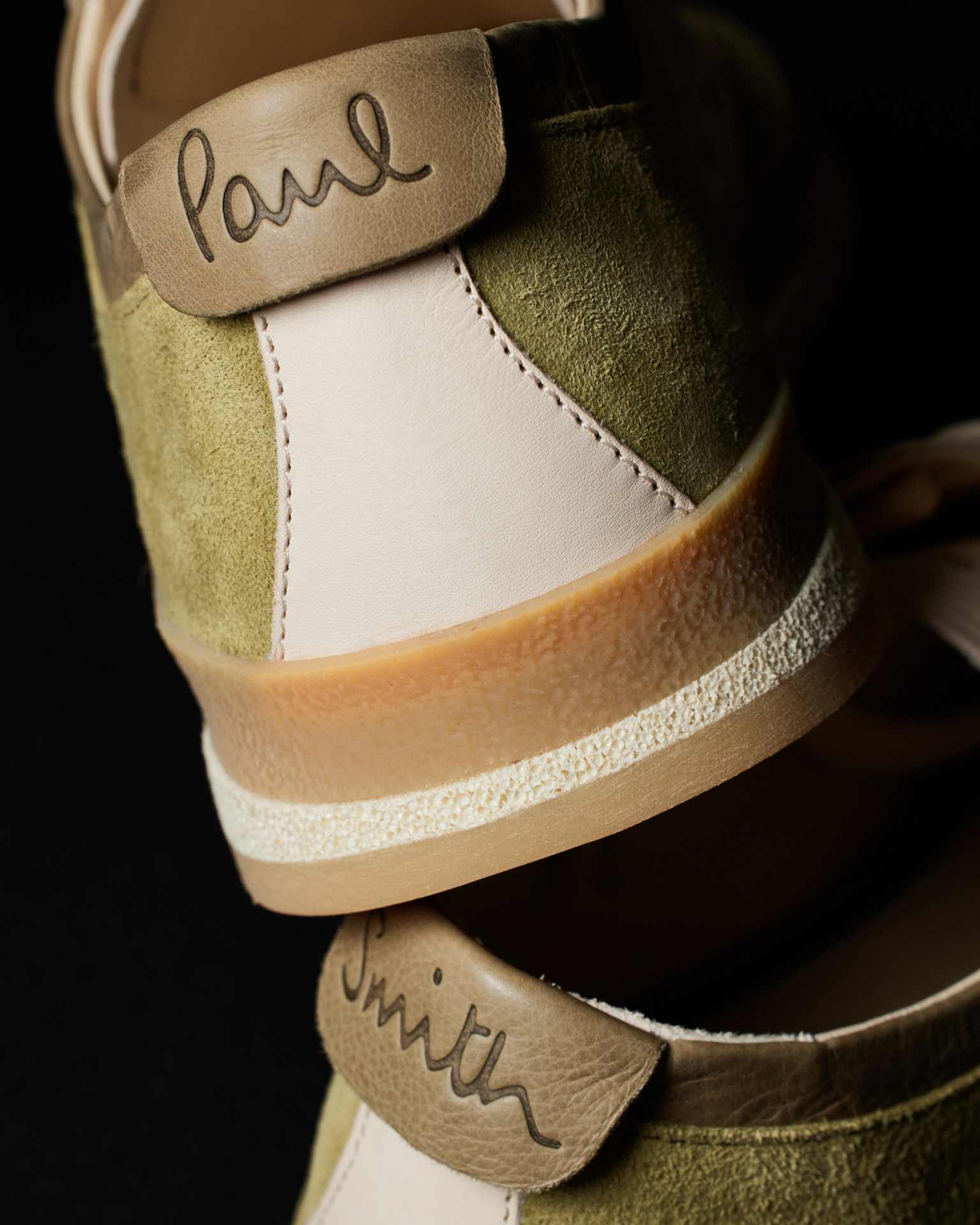 Women's Moss Green 'Zephyr' Leather Trainers