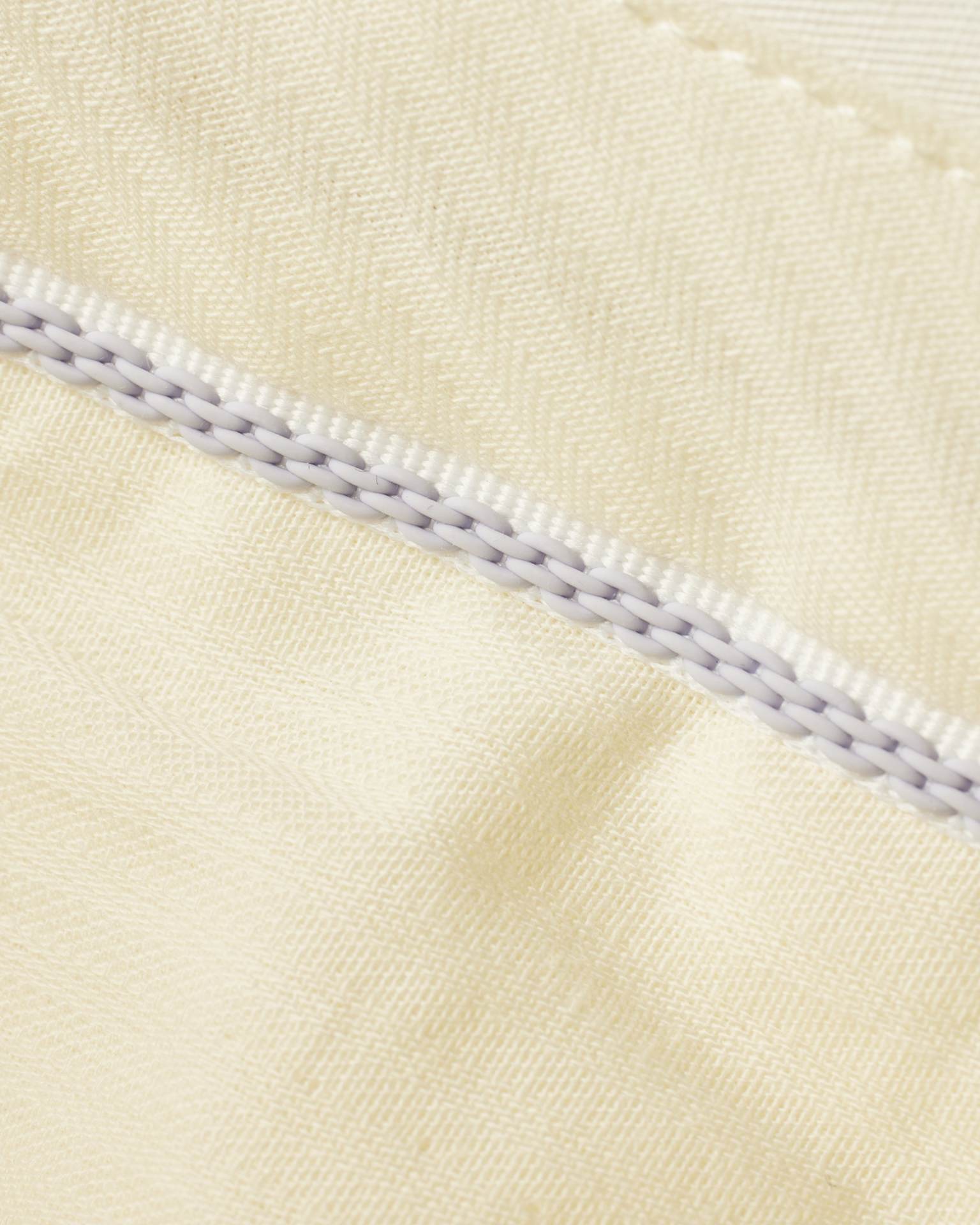 Men's White Cotton-Linen Twill Trousers