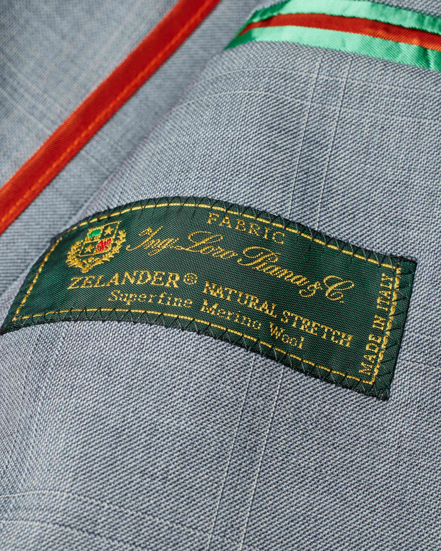 Men's Tailored-Fit Grey 'Zelander' Check Wool Blazer