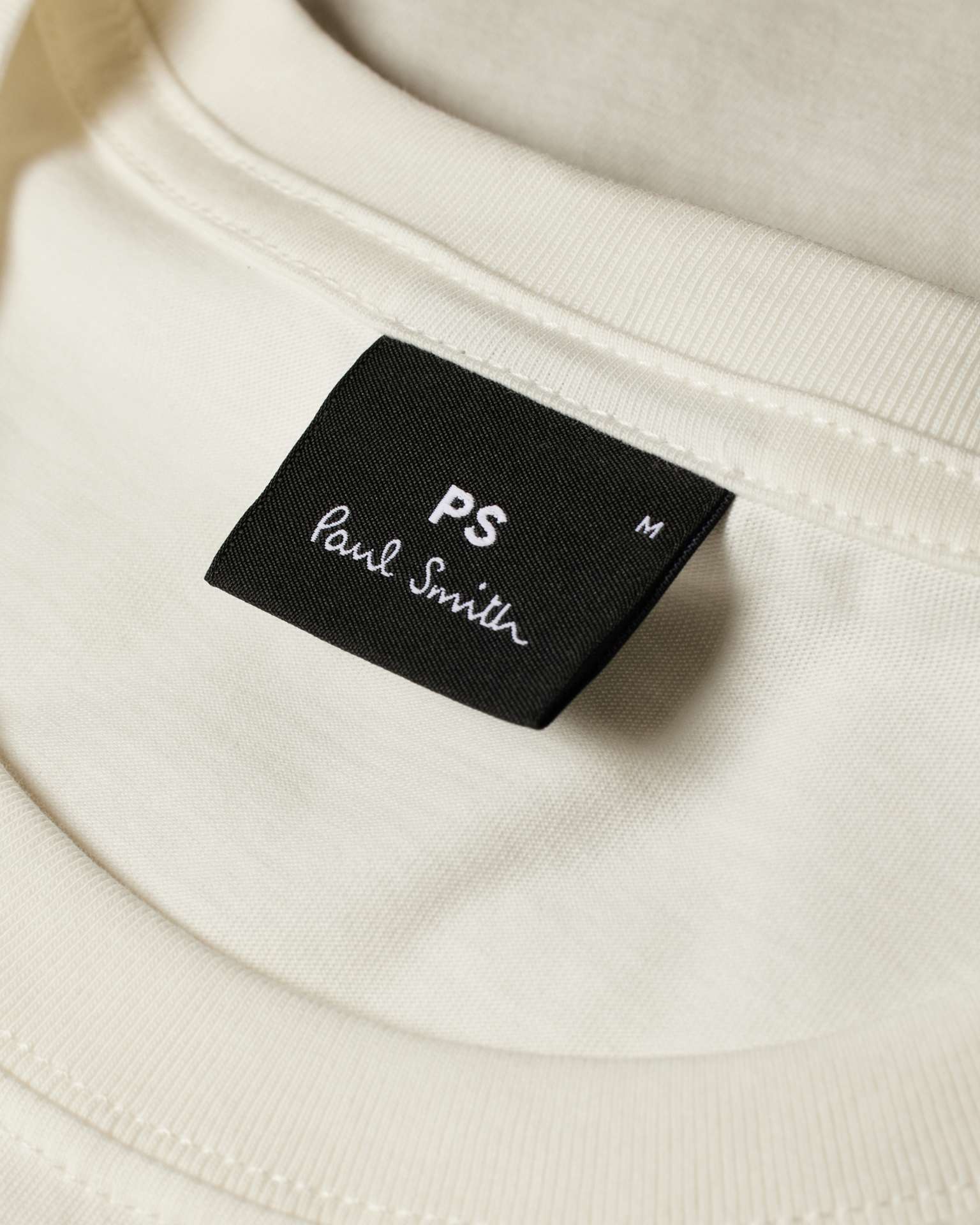 Men's Ecru Organic Cotton Zebra Logo T-Shirt